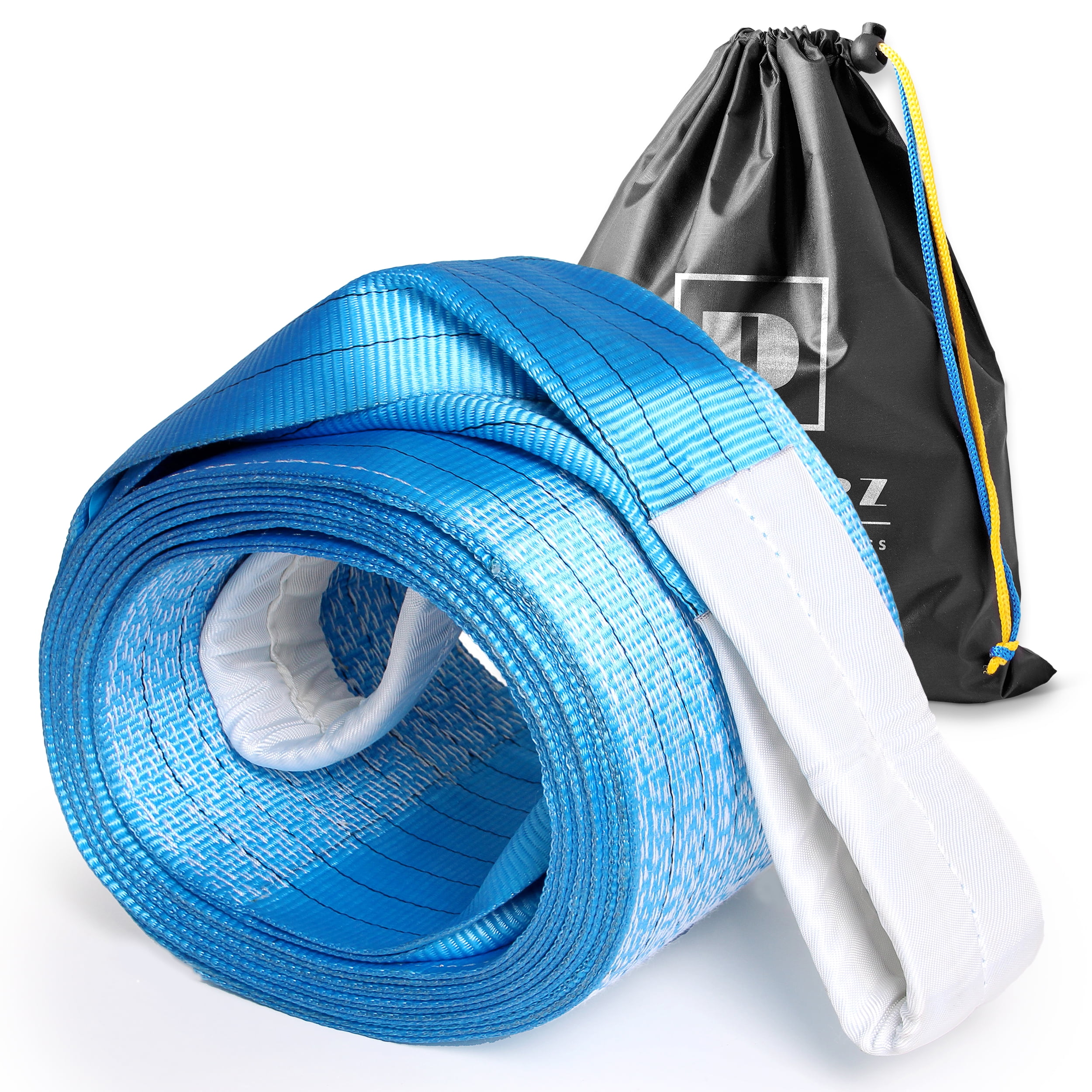 Dawnerz Recovery Tow Strap Heavy Duty 140000lbs 30ft - Towing Rope 75 ...