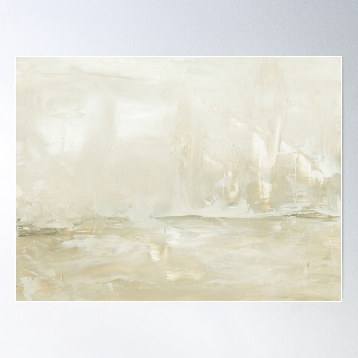 Dawning - Soft Neutral Abstract Painting Earthy Warm Aesthetic, Beige ...