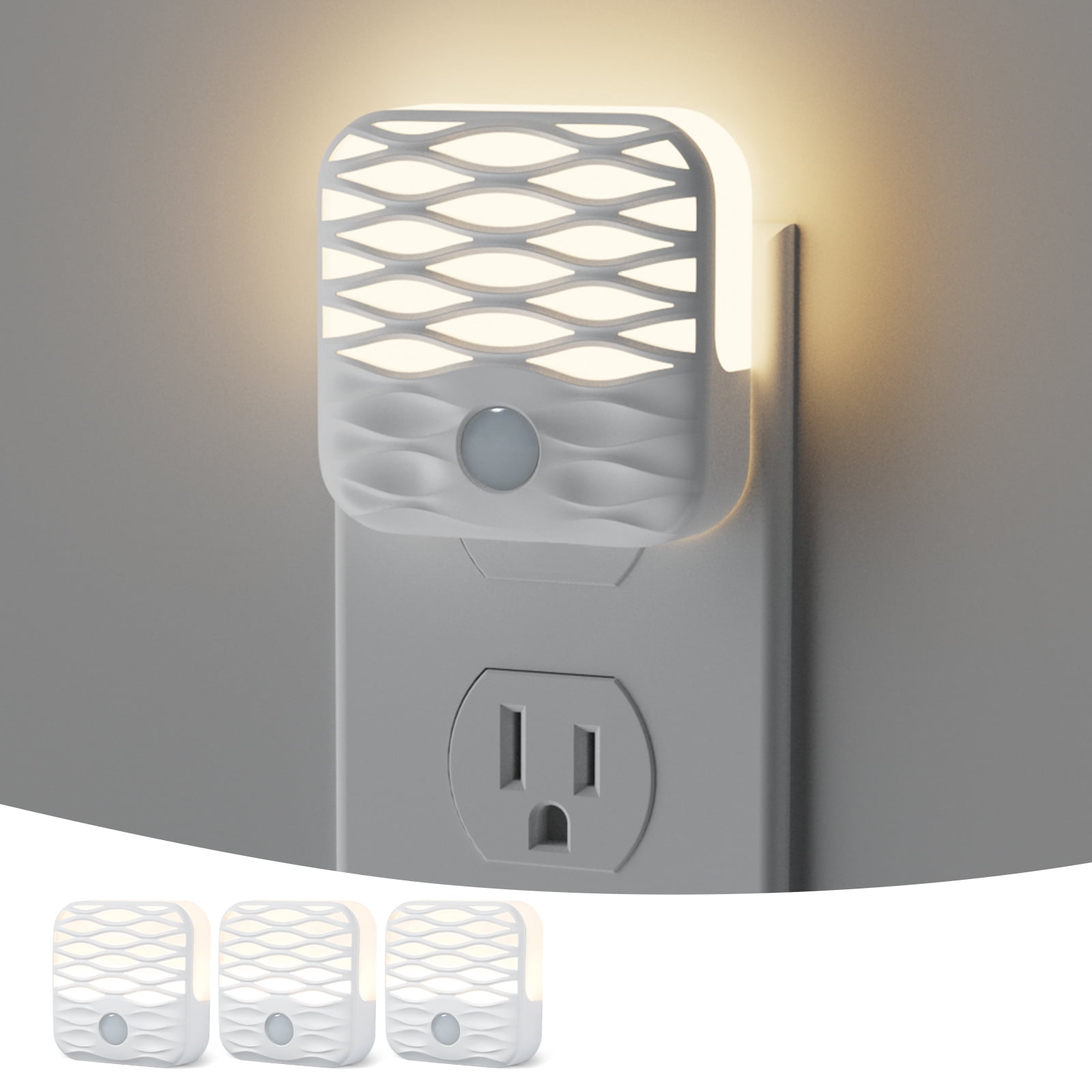Dawnrise LED Night Lights Plug Into Wall with Dawn to Dusk,Soft Warm ...