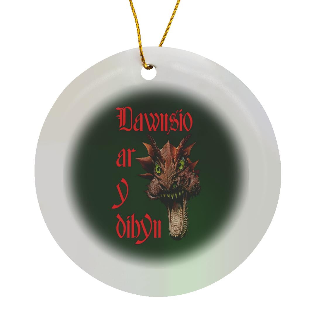 3drose, Dawnsio Ar Y Dibyn Welsh Rugby Union Dragon, Circle Porcelain ...