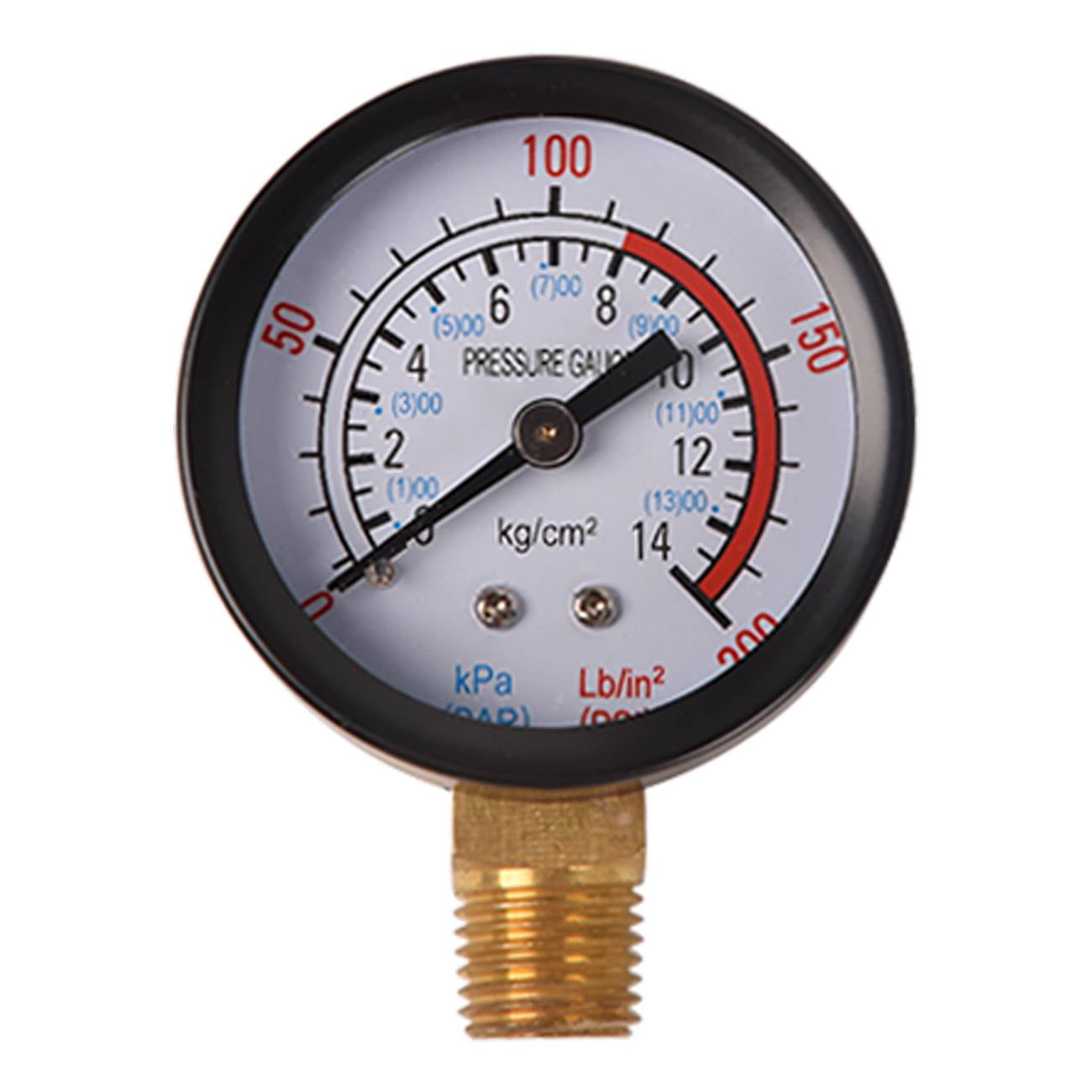 Dawot 0-200 PSI Water Pressure Test Gauge 2-Inch Pressure Gauge 1/4 ...