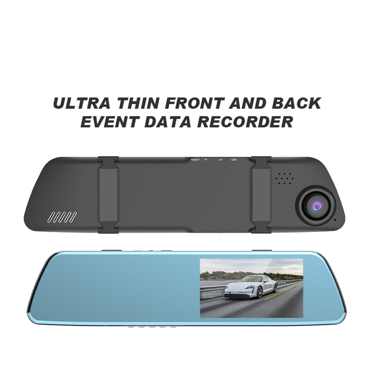 Dawot 1080P+1080P Front and Rear Dual Dash Camera, 4.5" Mirror 140°wide ...