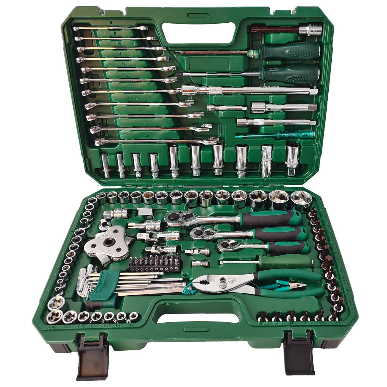 Dawot 124PC Mechanics Tool Set, Auto Repair Hand Tool Set, 1/2" 1/4 ...