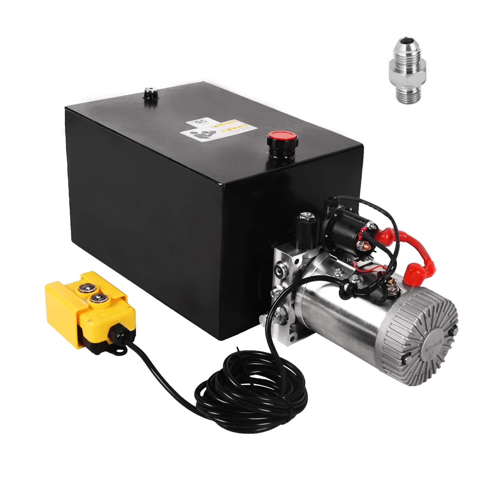 Dawot 20 Quart Hydraulic Pump Unit 12V DC 3200PSI Hydraulic Power Unit ...