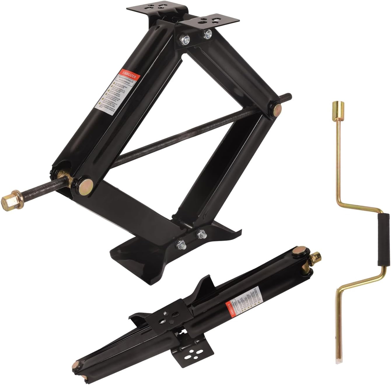 Dawot 2Pcs Scissor Jack, 2.95 Ton/6500 lbs Leveling Scissor Jacks Set ...