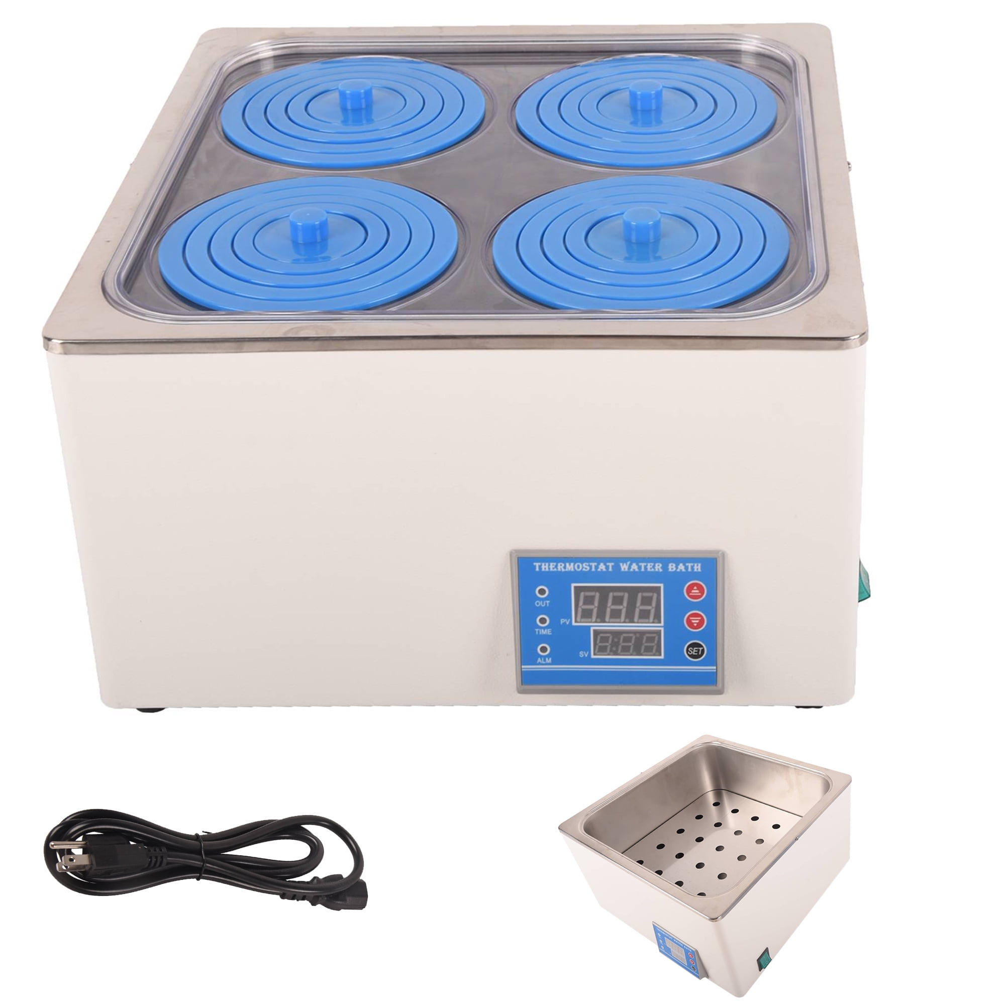 Dawot 4 Openings Thermostatic Water Bath 13L 800W 110V Digital Water Bath Heater Water Bath for ...