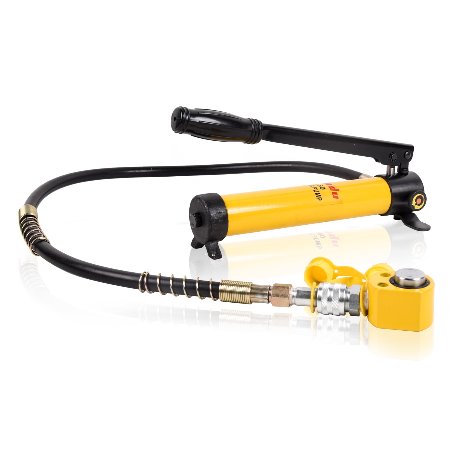 Dawot 5T 11023lbs 0.28" Low Profile Hydraulic Cylinder Jack Kit + CP ...