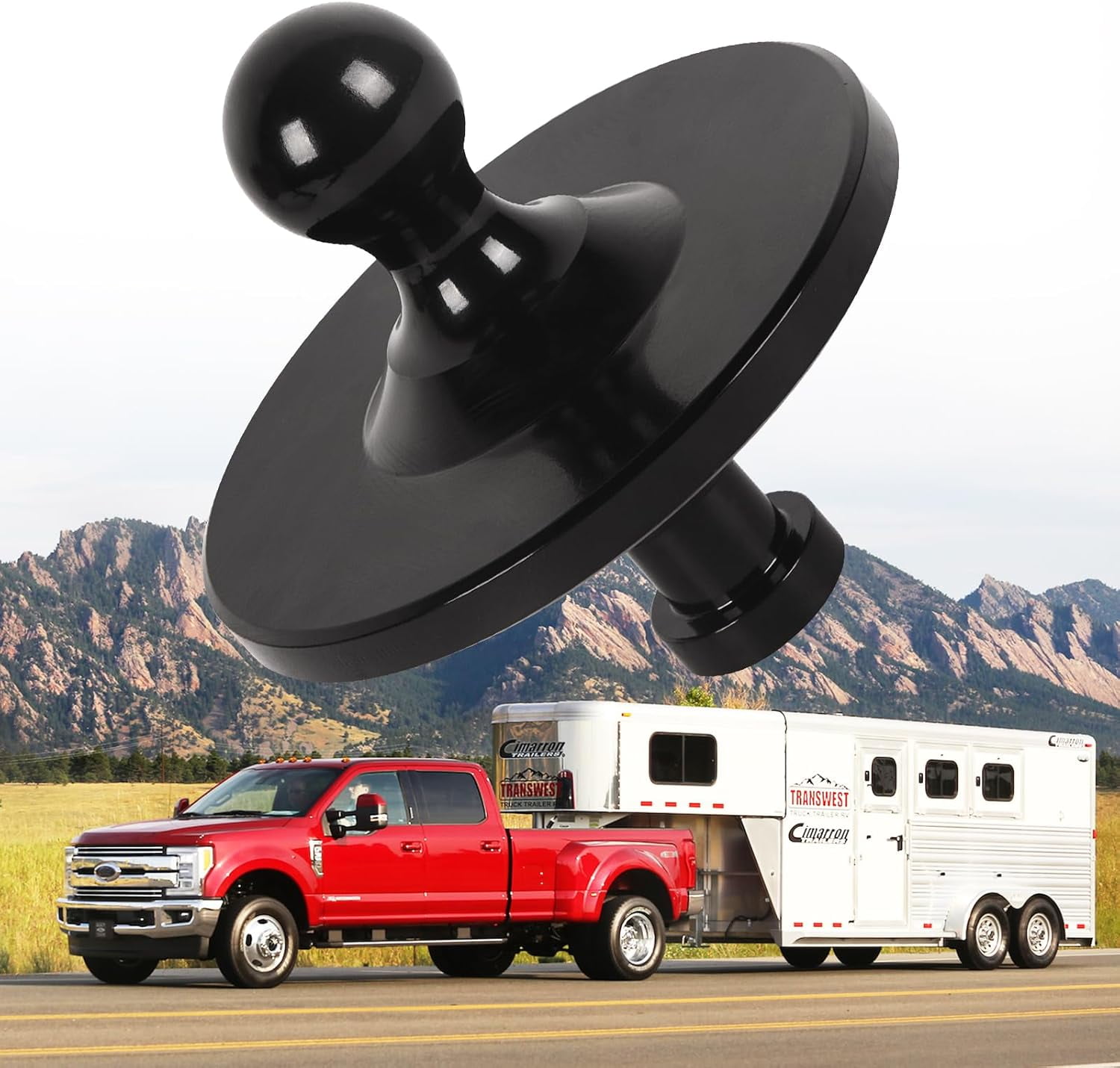Dawot 5th Wheel to Gooseneck Adapter, 2-5/16" Kingpin to Gooseneck Ball ...