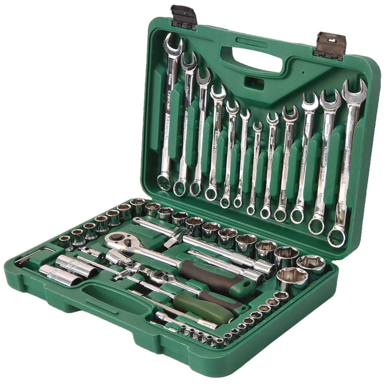 Dawot 61PCS Mechanics Tool Set, Auto Repair Hand Tool Set 1/2" & 1/4 ...