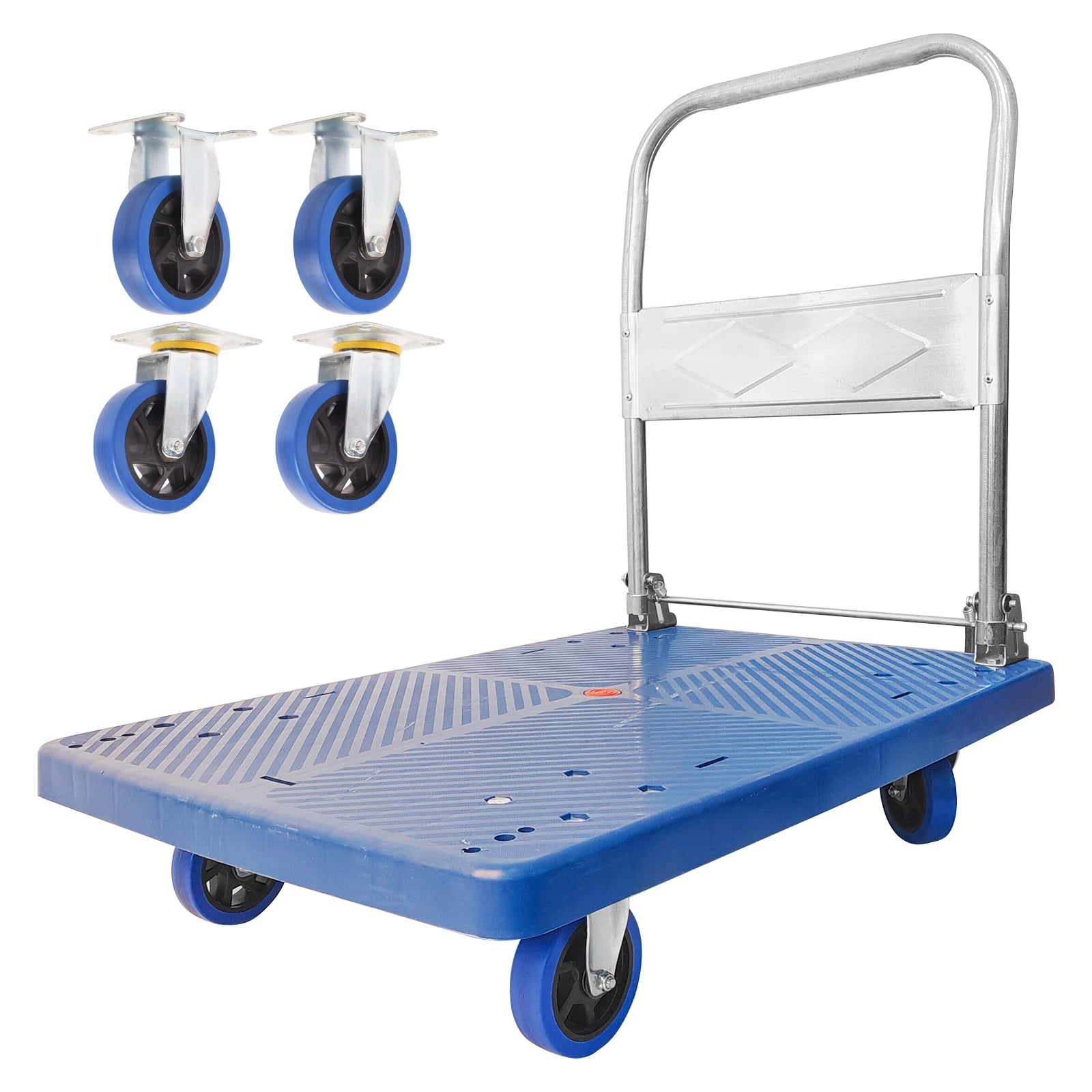 Dawot 660 lbs Push Cart Dolly. Capacity Platform Truck Foldable ...