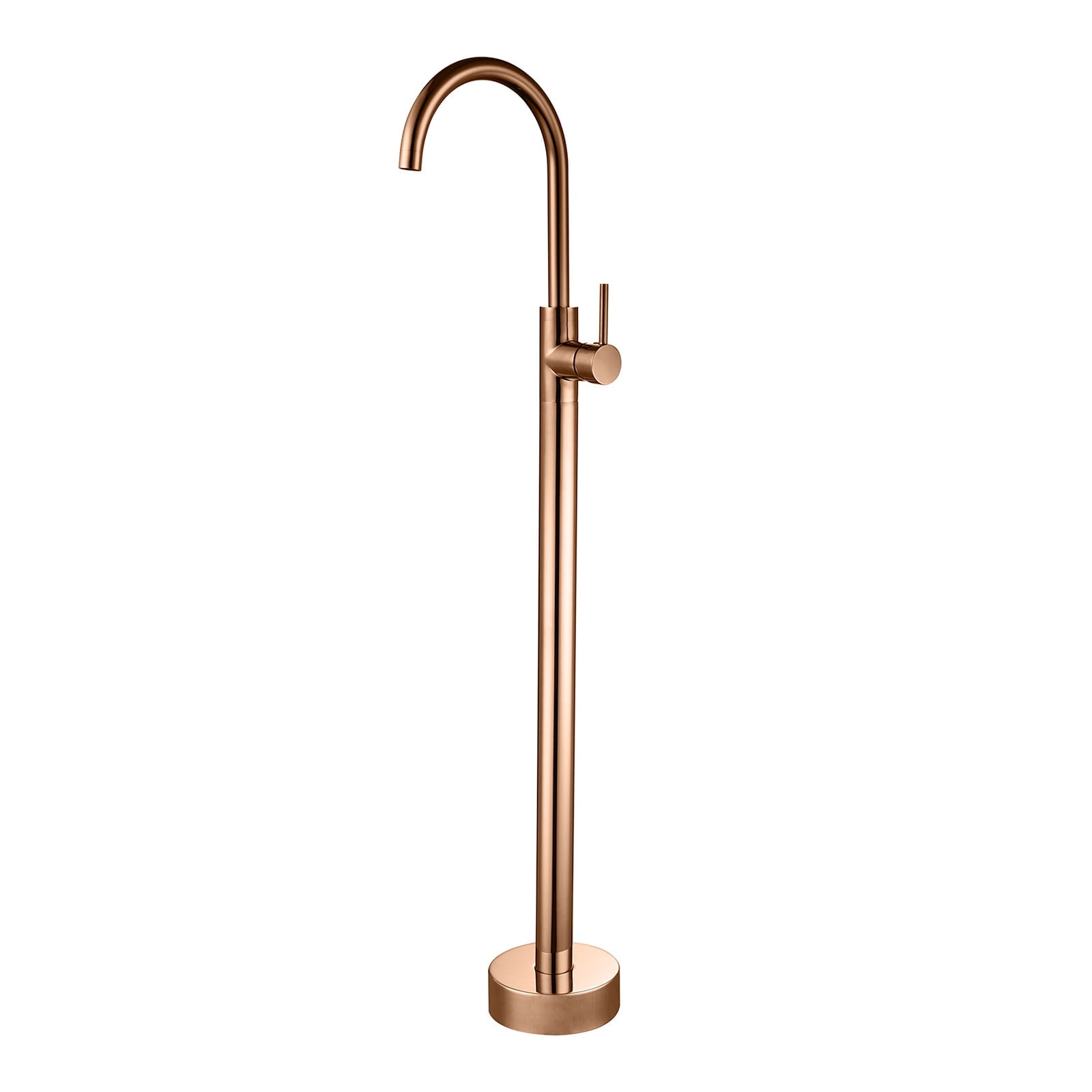Dawot Floor Mount Bathtub Faucet, Gold Finished Brass Bathroom ...