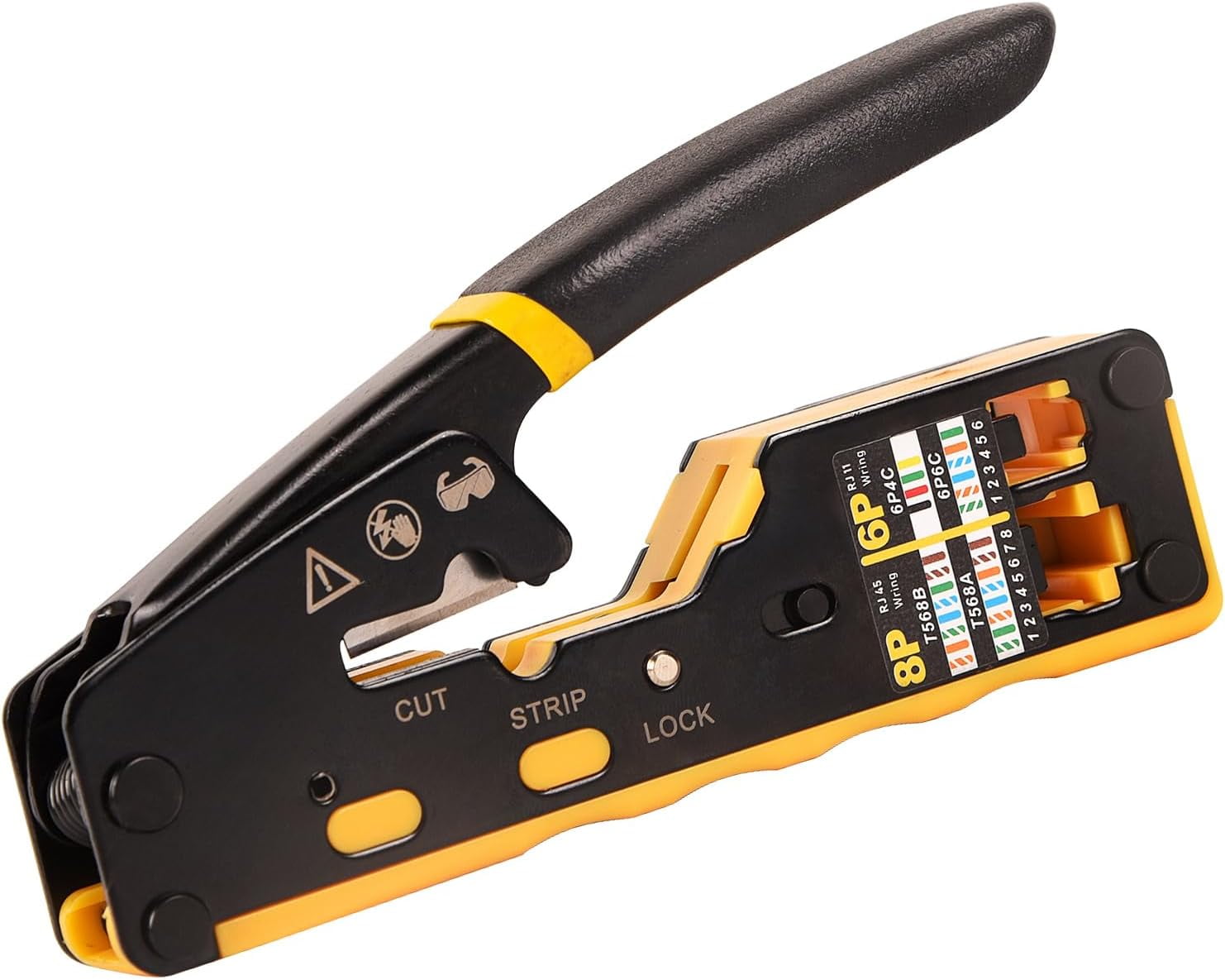 Dawot RJ45 Crimp Tool, RJ45/RJ11/RJ12 Pass Through Crimp Tool, Ethernet ...