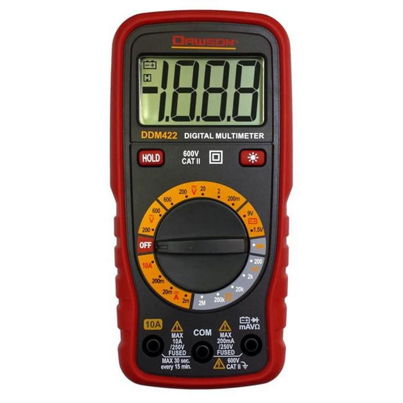 Dawson Tools DDM422 Compact Digital Multimeter with LCD Display Back ...