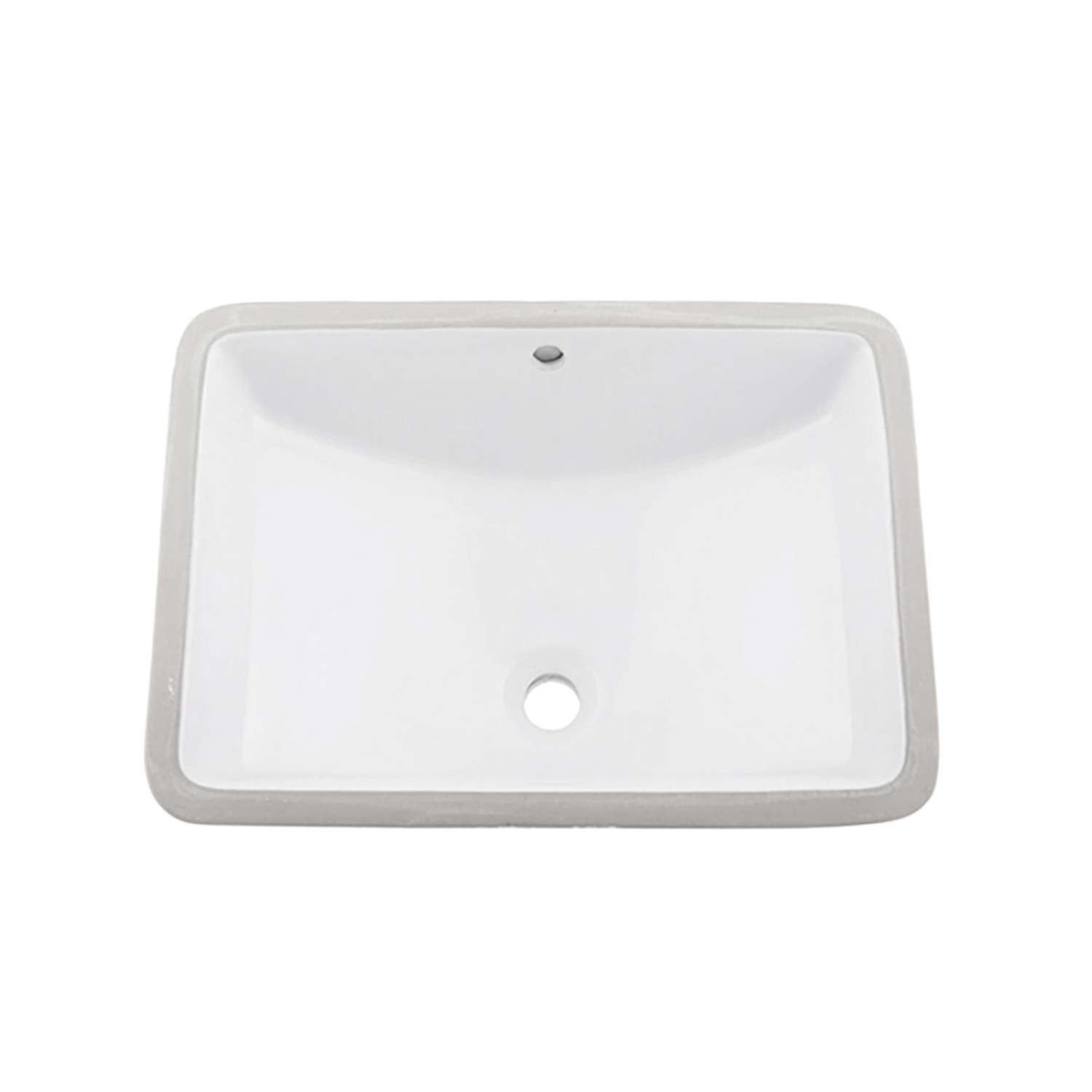 Dax Ceramic Square Single Bowl Undermount Bathroom Basin,White Ceramic ...