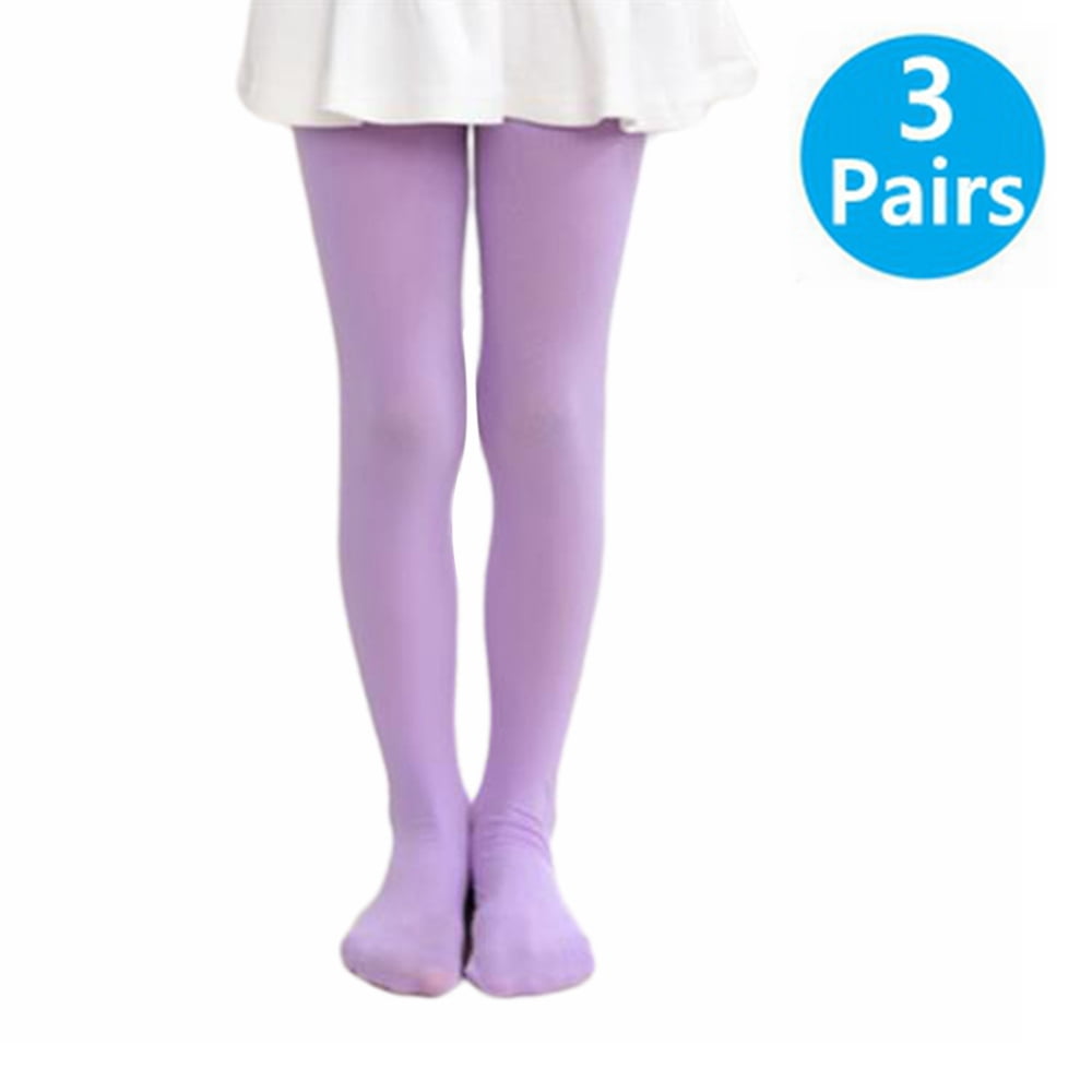 Daxin 3 Pairs Little Girls Ballet Dance Tights Students Tight Footed ...