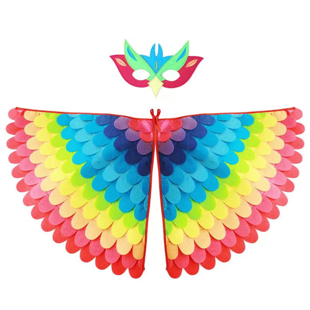 Daxin 39 Inches Owl Peacock Wing Bird Felt Costume Bird Shawl Felt Cape ...