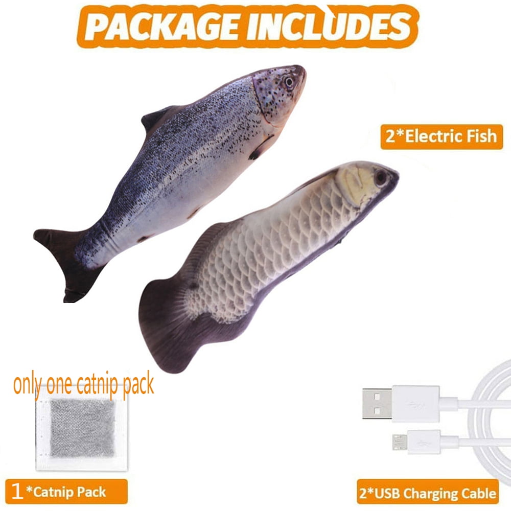 Daxin Electric Moving Fish Cats Toy, Realistic Flopping, Interactive ...