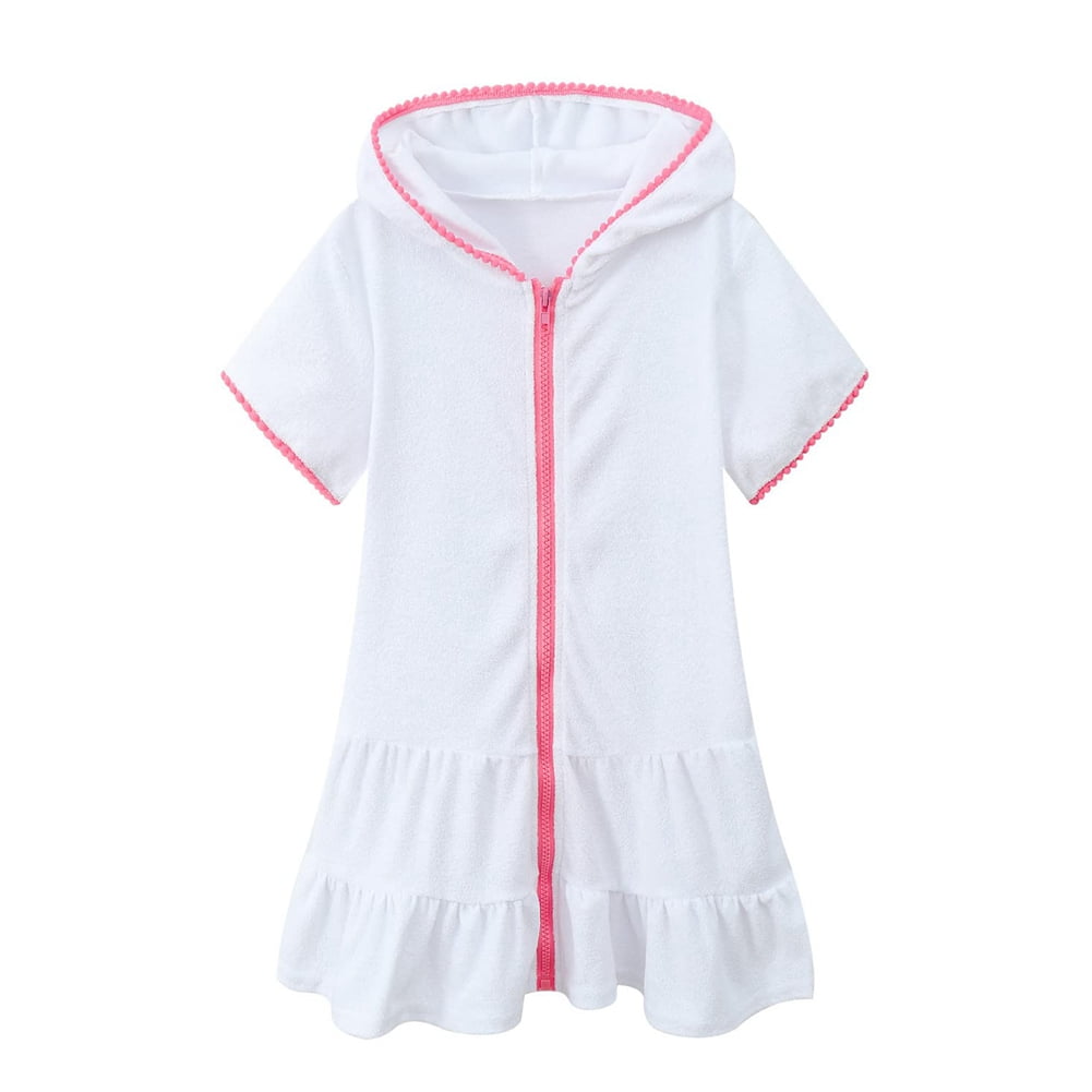 Daxin Kids Toddler Little Girl Swim Cover Up Towel Terry Swimsuit Wraps ...