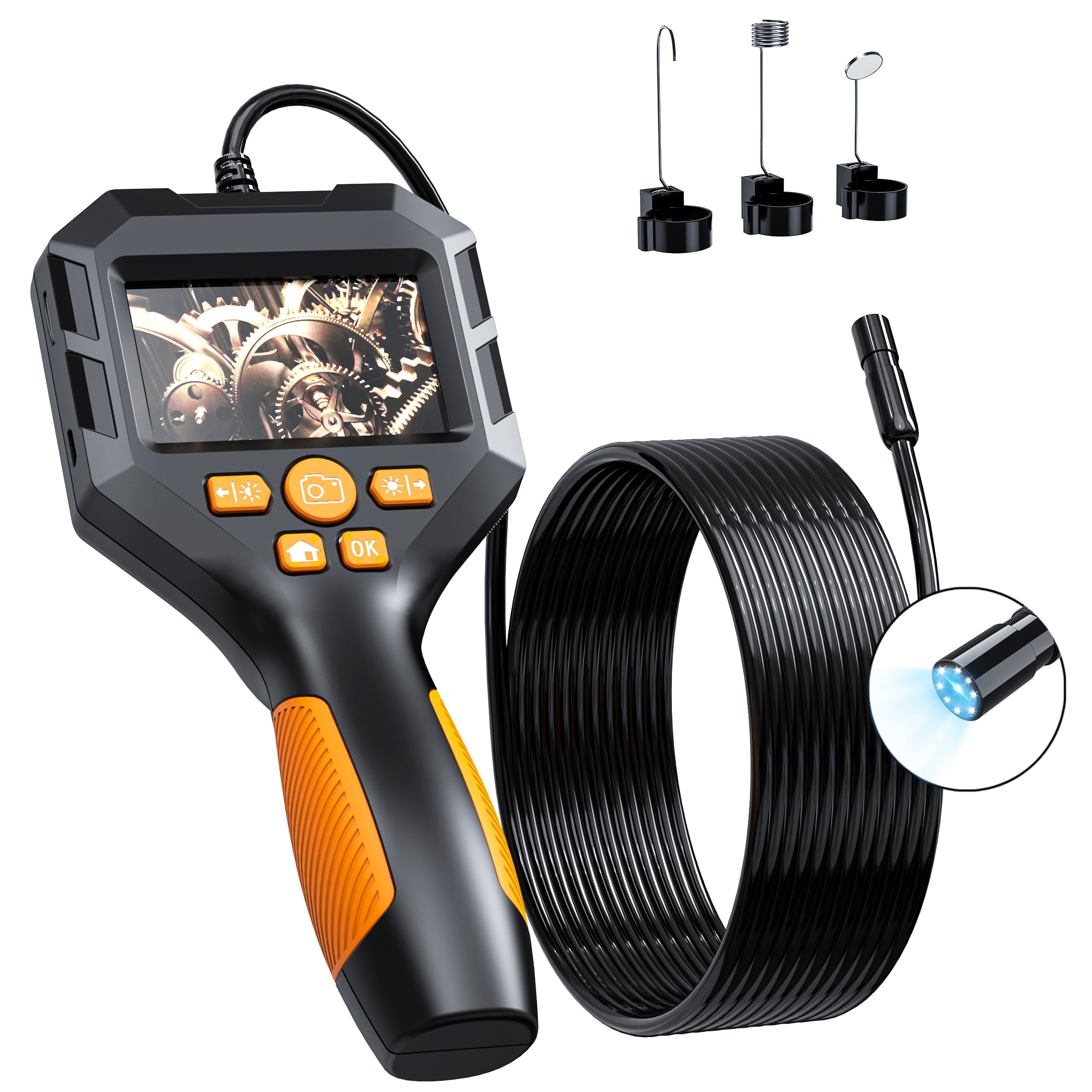 Daxiongmao 2.8" HD IPS Screen Borescope, IP67 Waterproof 16.5ft ...