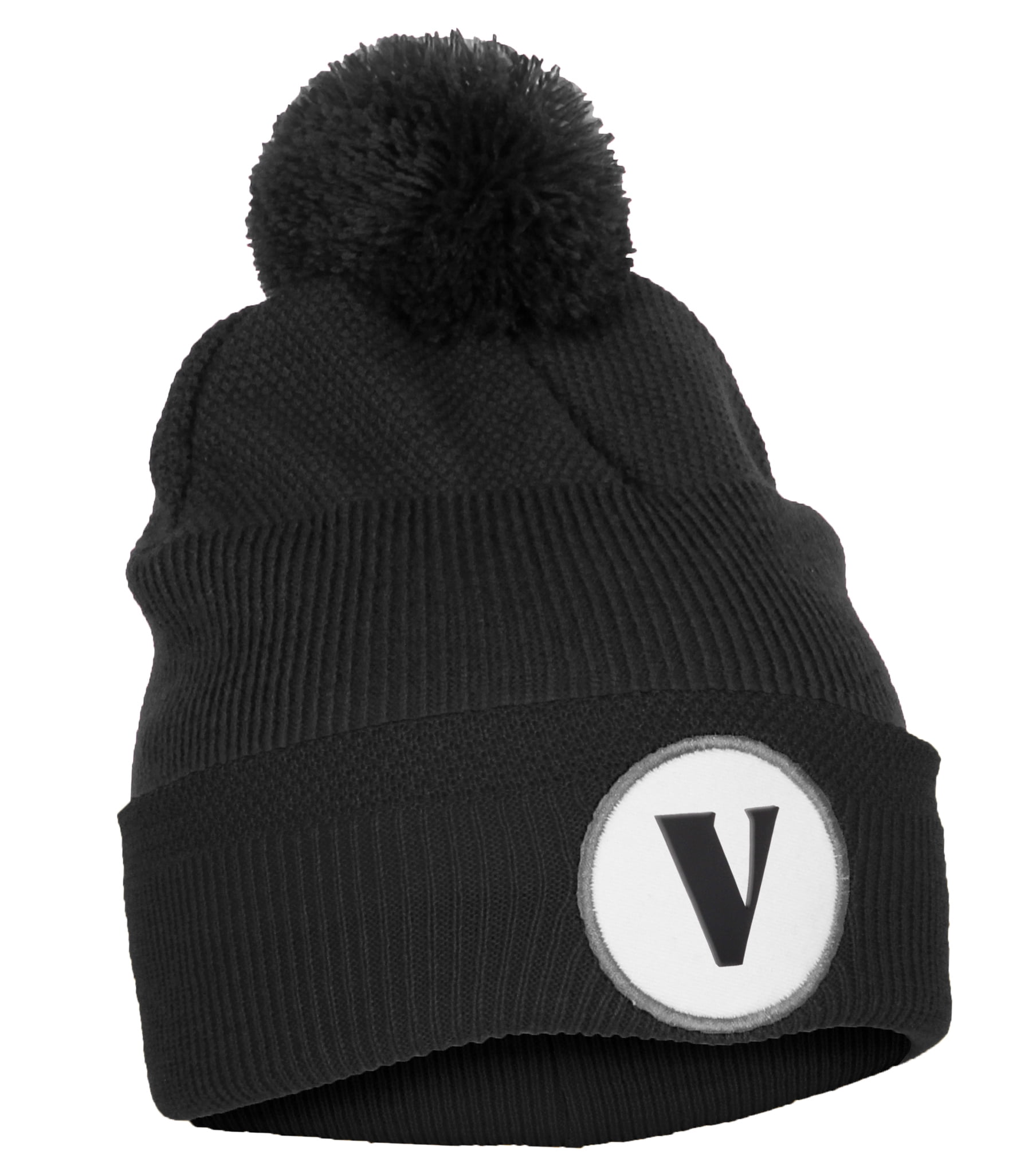 Daxton A to Z Initial Letter Cuffed PomPom Hat Beanie Warm Knit Skull ...