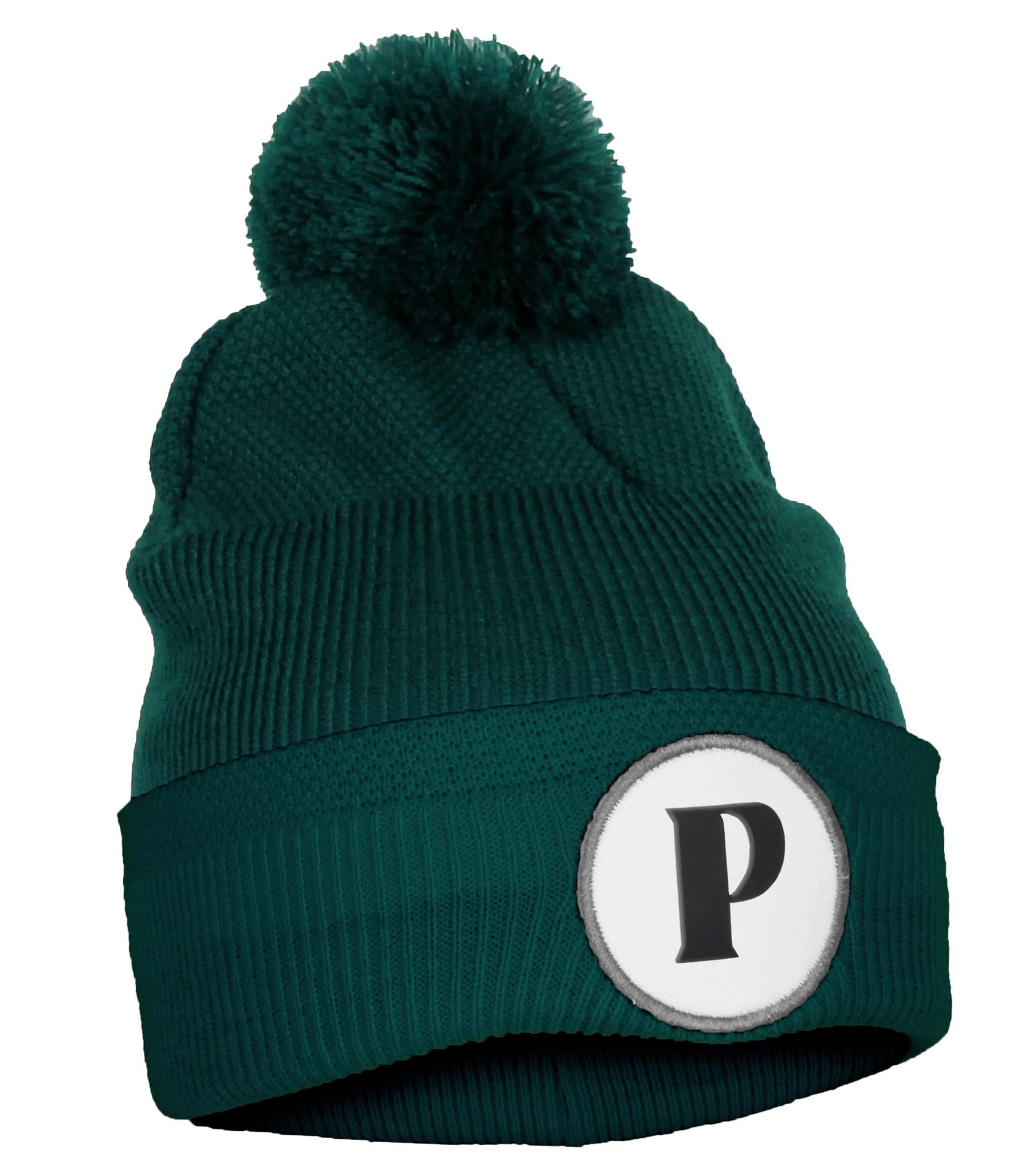Daxton A to Z Initial Letter Cuffed PomPom Hat Beanie Warm Knit Skull ...