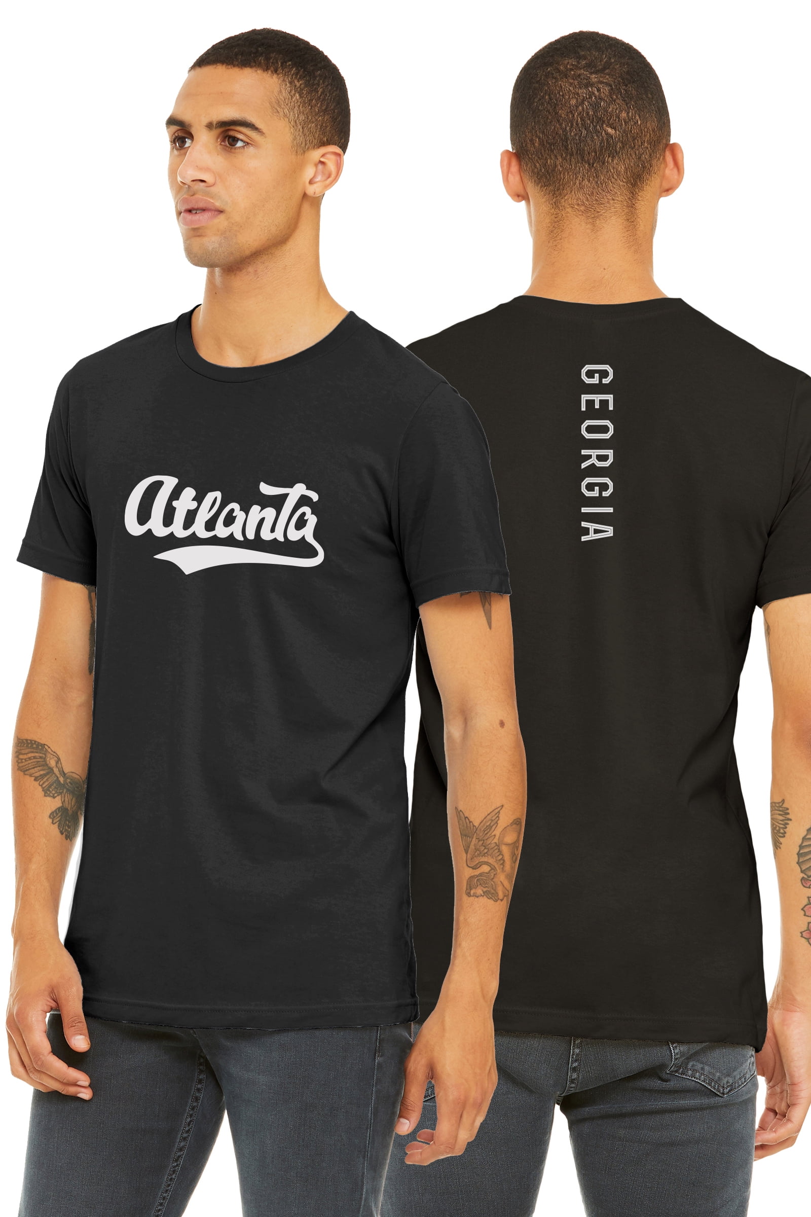 Daxton Adult Unisex Tshirt Atlanta Script with Georgia Vertical on the ...