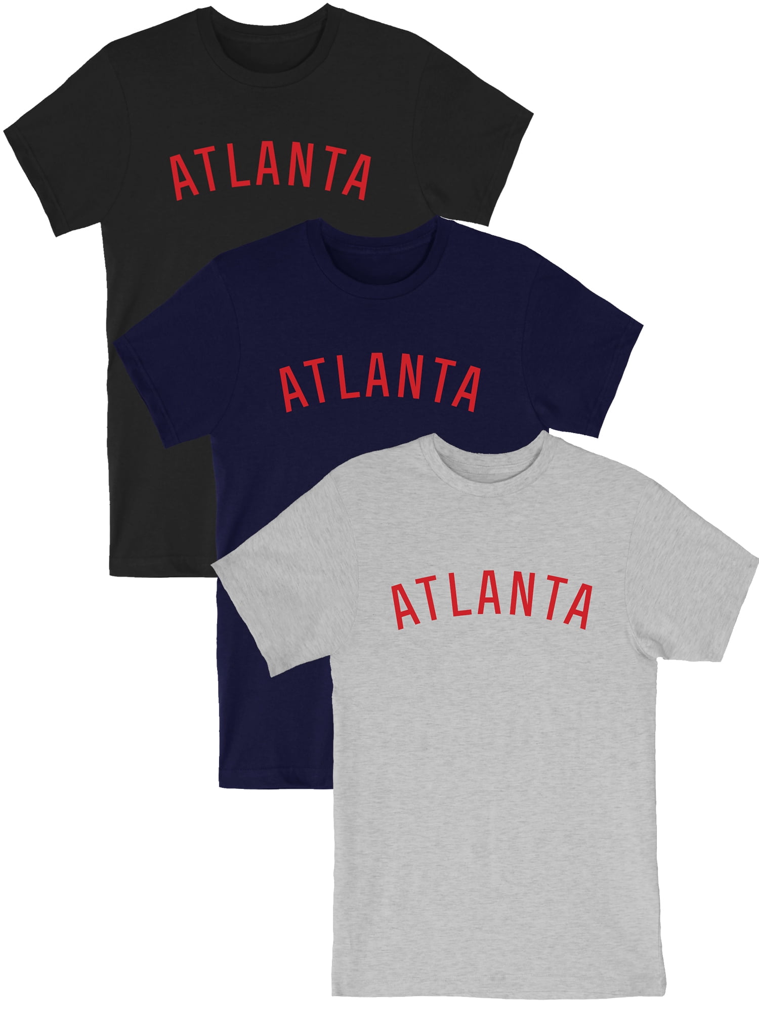 Daxton Atlanta Tshirt Premium Short Sleeves Basic Crew Neck Tee, 3Pk ...