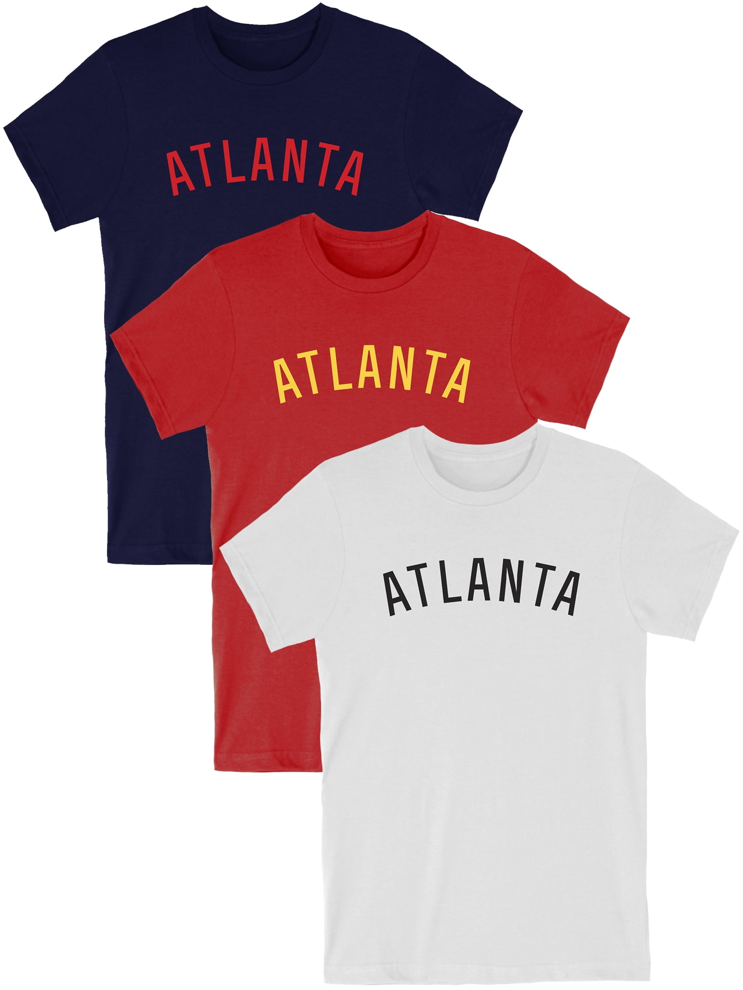 Daxton Atlanta Tshirt Premium Short Sleeves Basic Crew Neck Tee ...