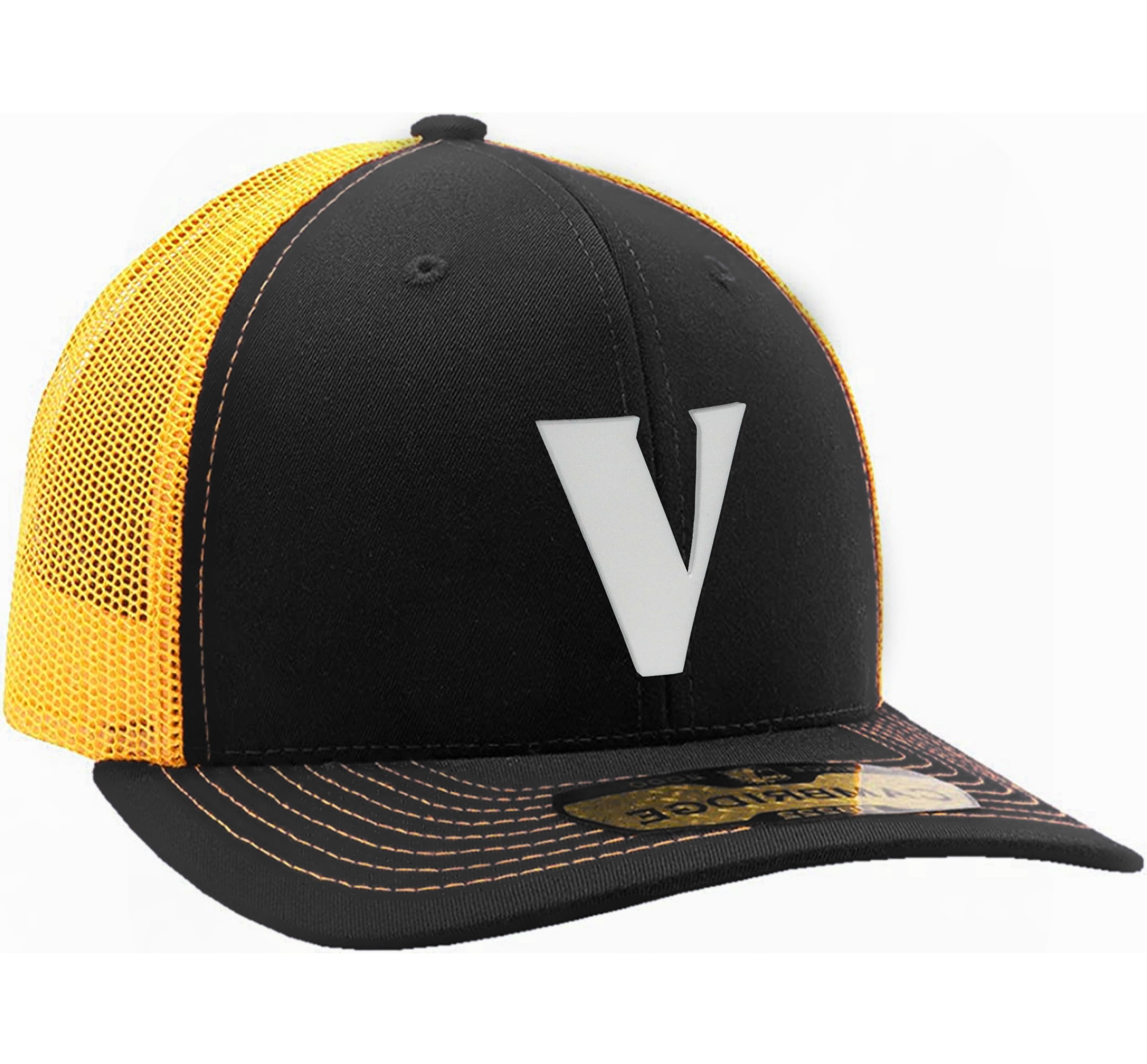 Daxton Baseball Trucker Hat 3D Capital Alphabet Letters Structured Mid ...
