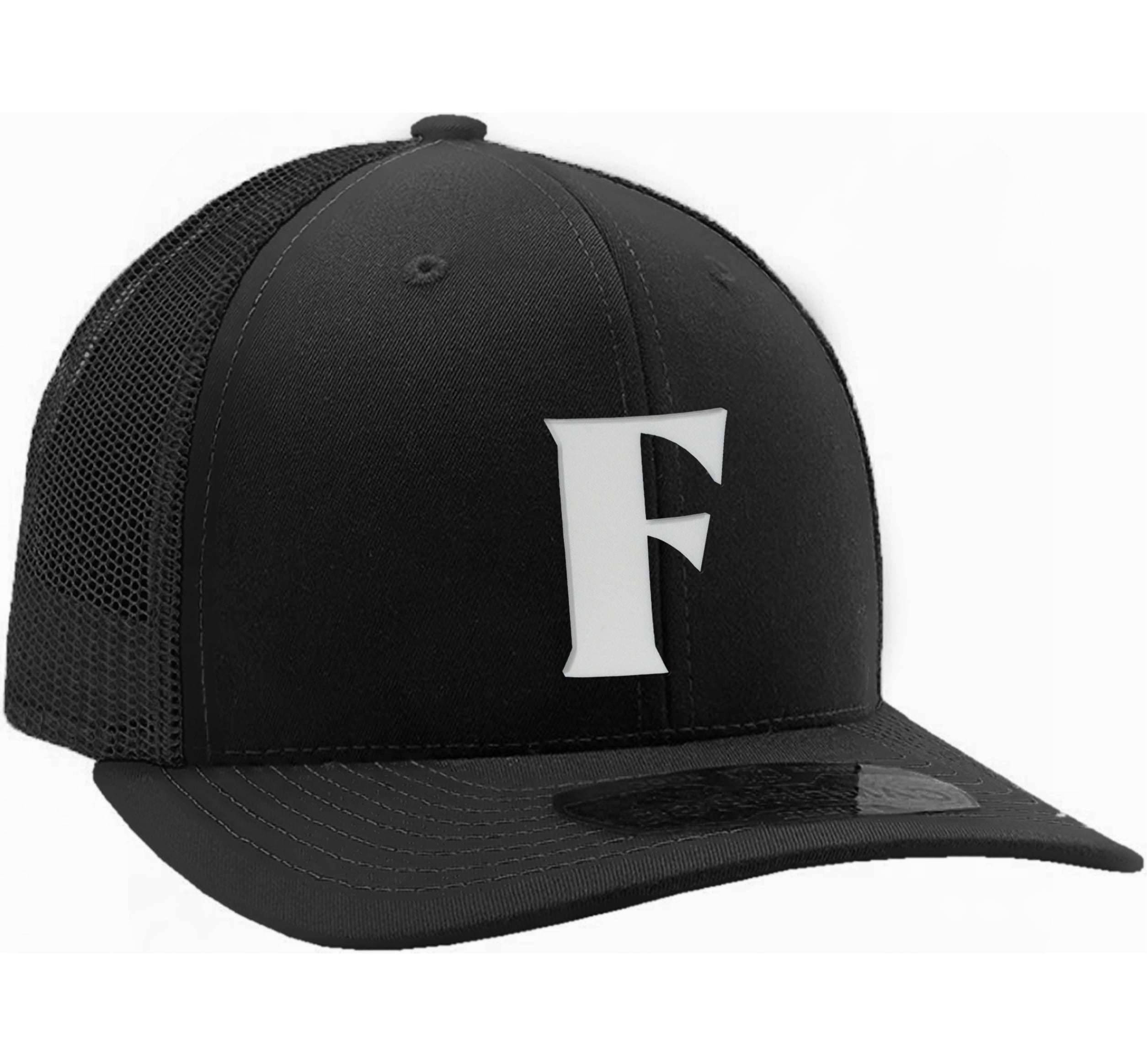 Daxton Baseball Trucker Hat 3D Capital Alphabet Letters Structured Mid ...