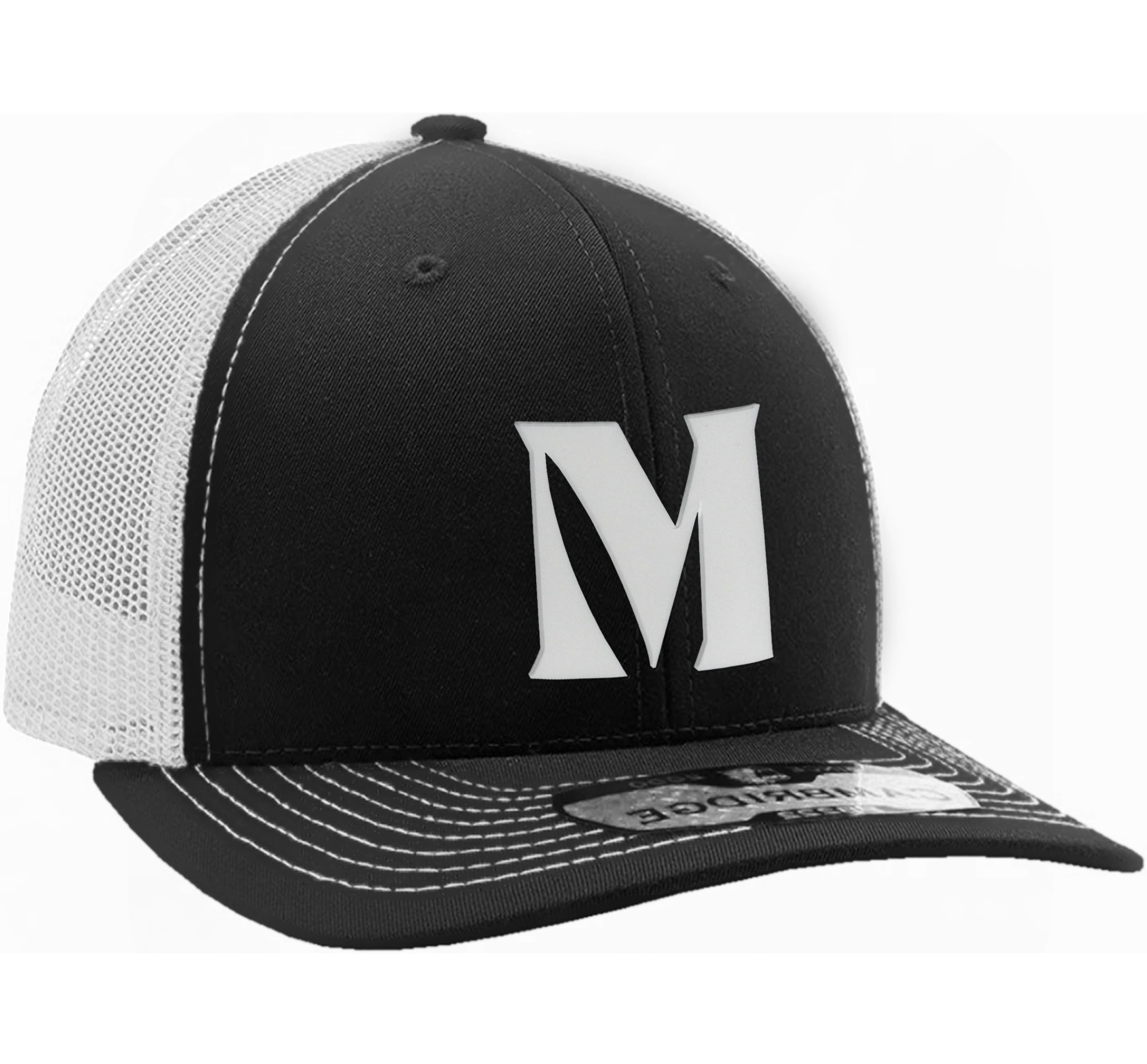 Daxton Baseball Trucker Hat 3D Capital Alphabet Letters Structured Mid ...