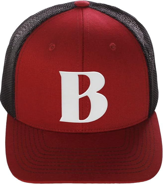 Daxton Baseball Trucker Hat 3D Capital Alphabet Letters Structured Mid ...