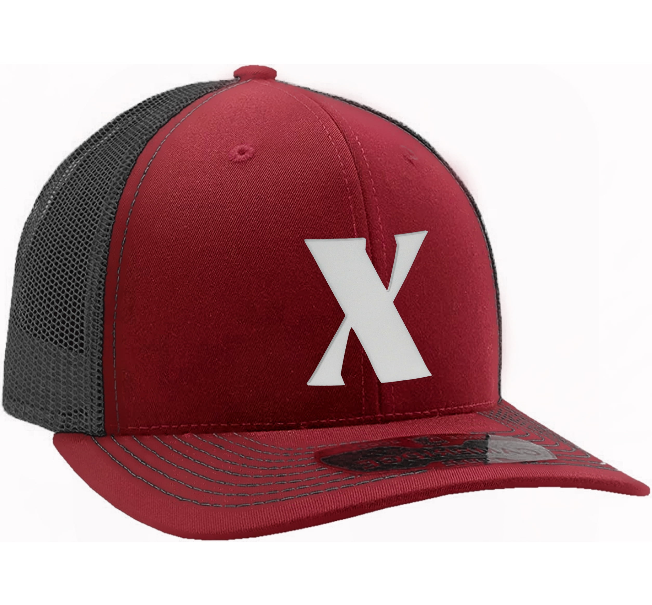 Daxton Baseball Trucker Hat 3D Capital Alphabet Letters Structured Mid ...
