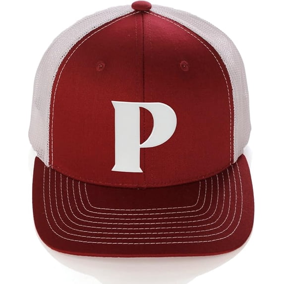 Daxton Baseball Trucker Hat 3D Capital Alphabet Letters Structured Mid ...