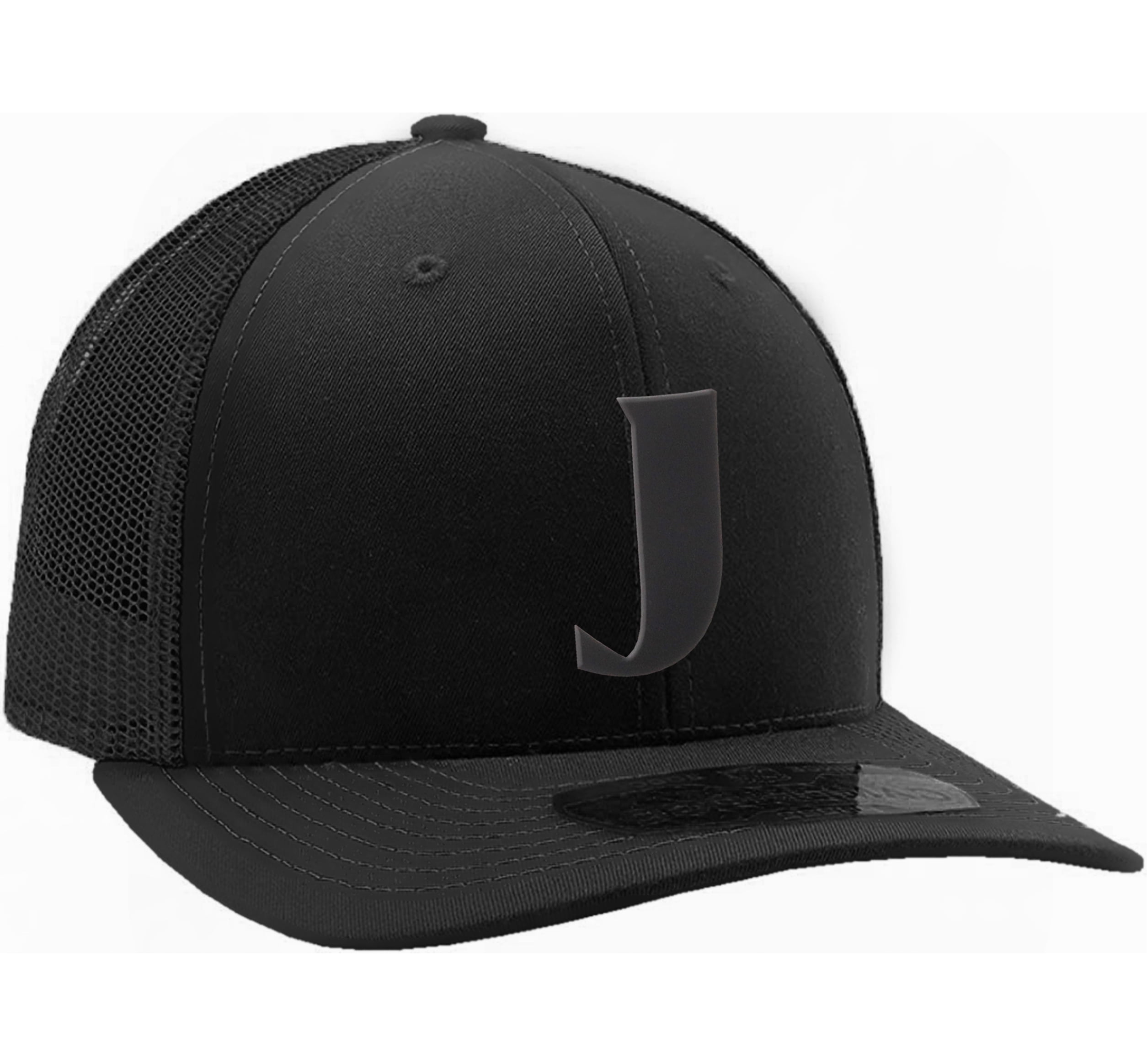 Daxton Baseball Trucker Hat 3D Capital Alphabet Letters Structured Mid ...