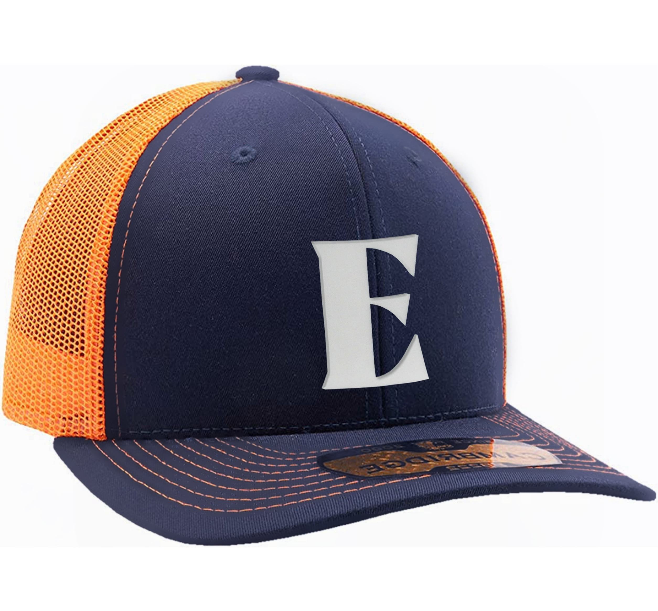 Daxton Baseball Trucker Hat 3D Capital Alphabet Letters Structured Mid ...