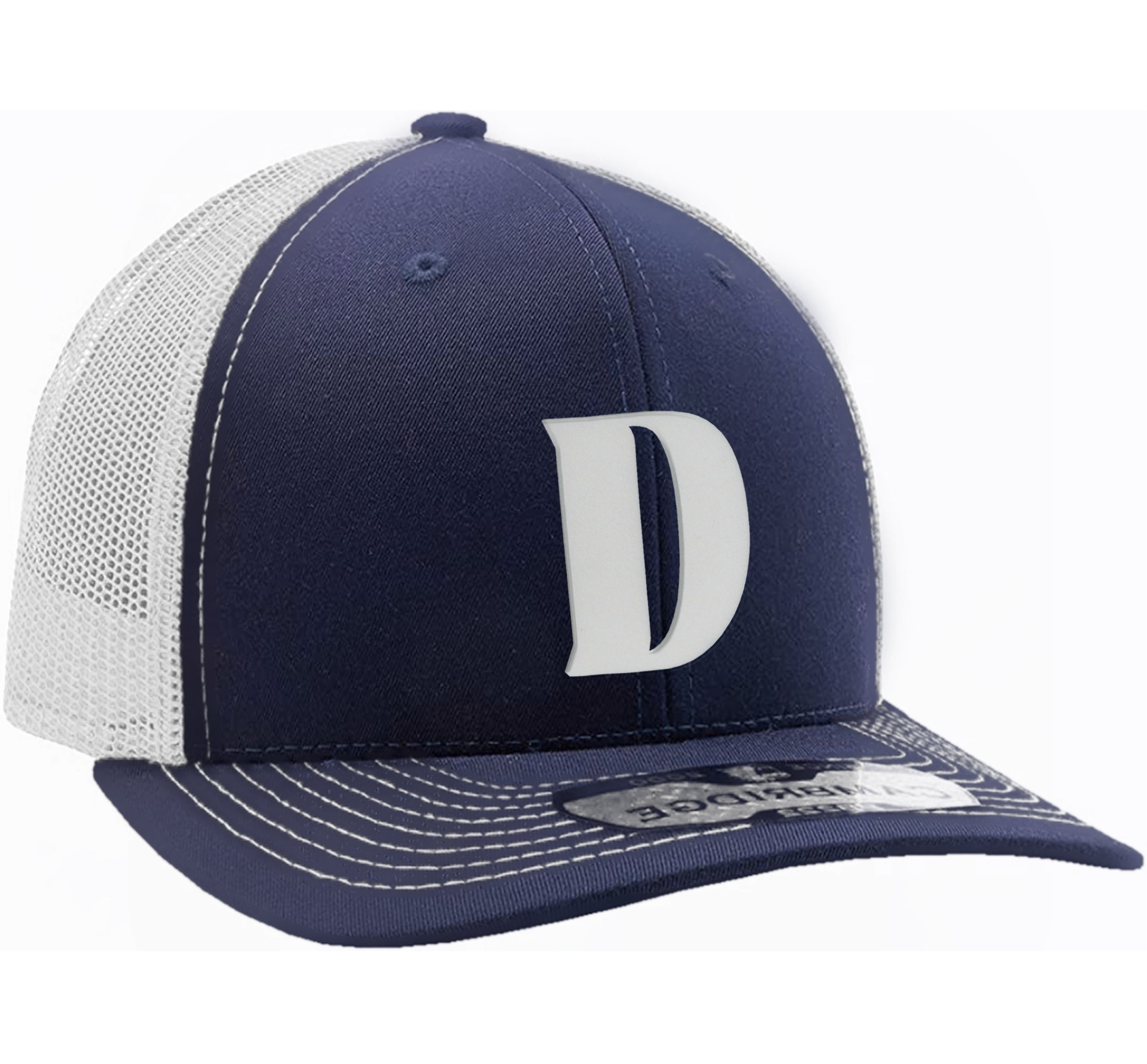 Daxton Baseball Trucker Hat 3D Capital Alphabet Letters Structured Mid ...