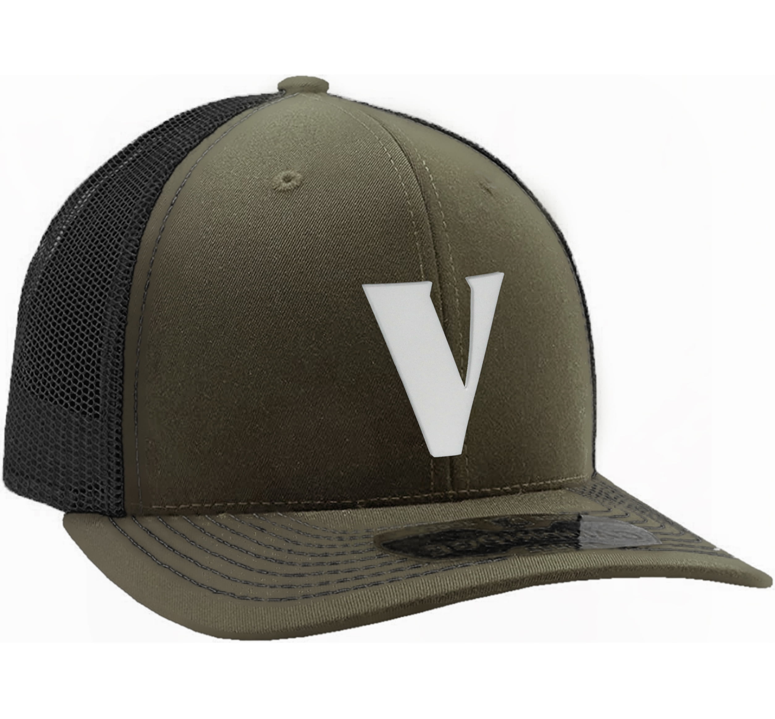 Daxton Baseball Trucker Hat 3D Capital Alphabet Letters Structured Mid ...