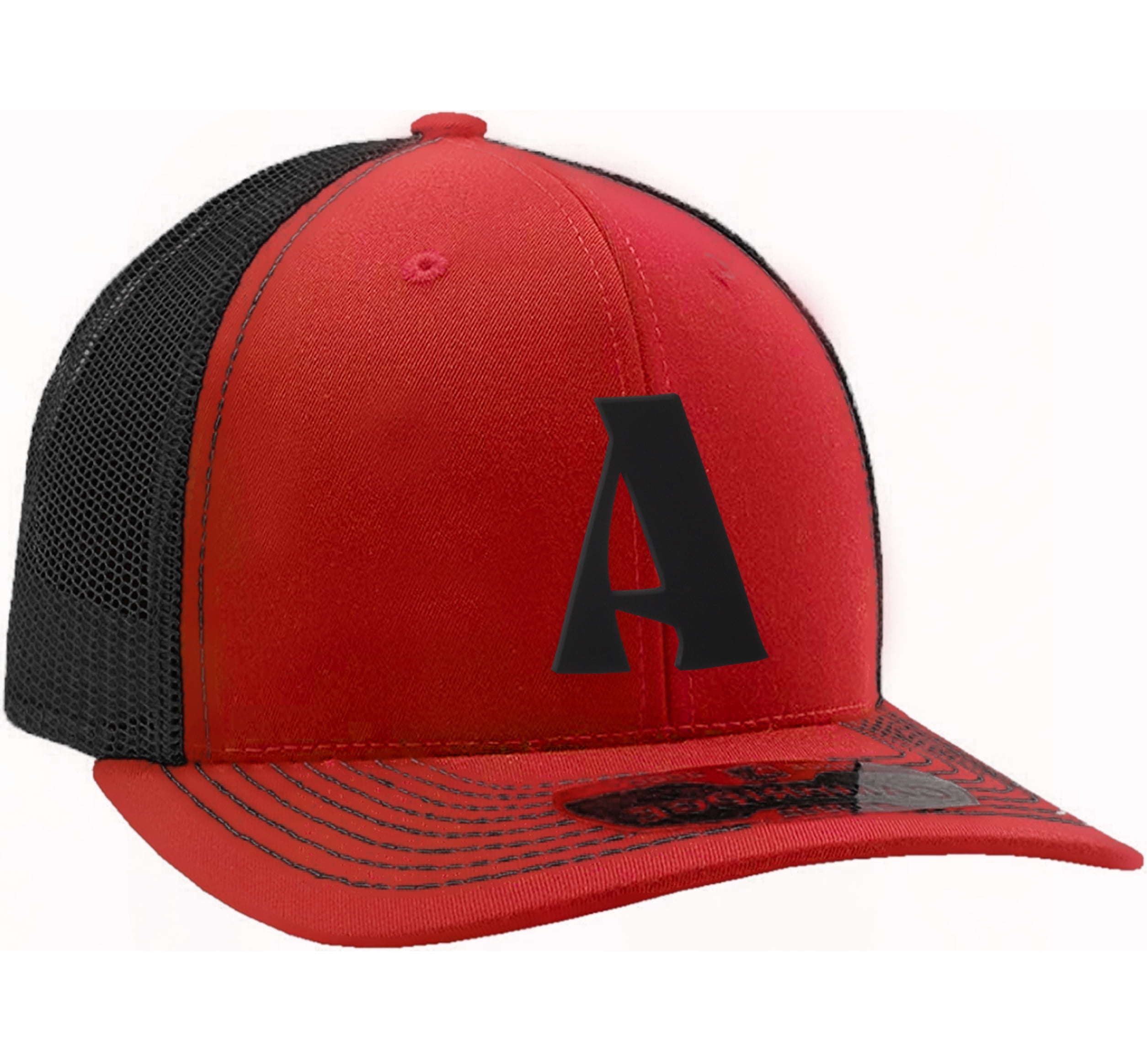 Daxton Baseball Trucker Hat 3D Capital Alphabet Letters Structured Mid ...