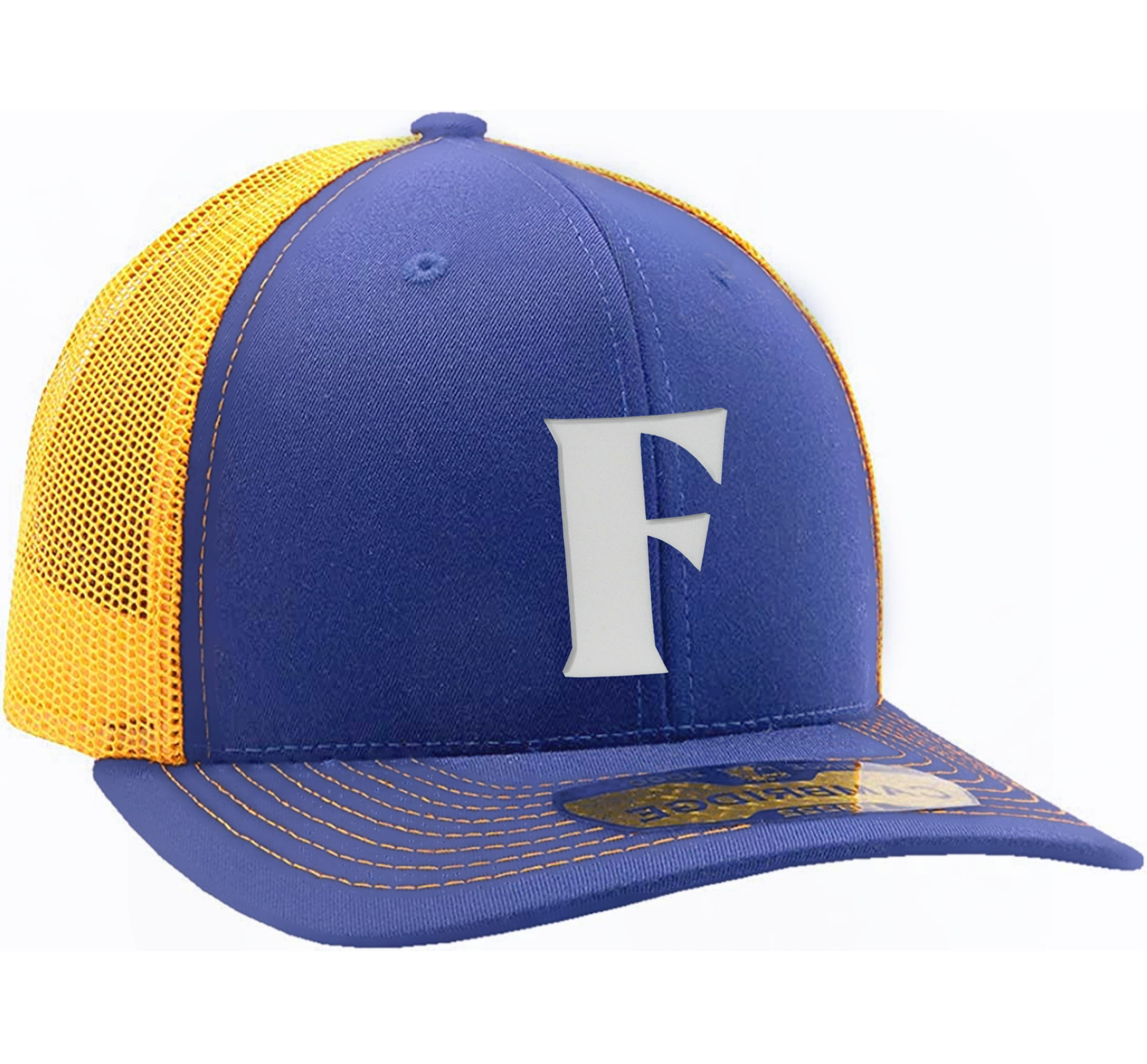 Daxton Baseball Trucker Hat 3D Capital Alphabet Letters Structured Mid ...
