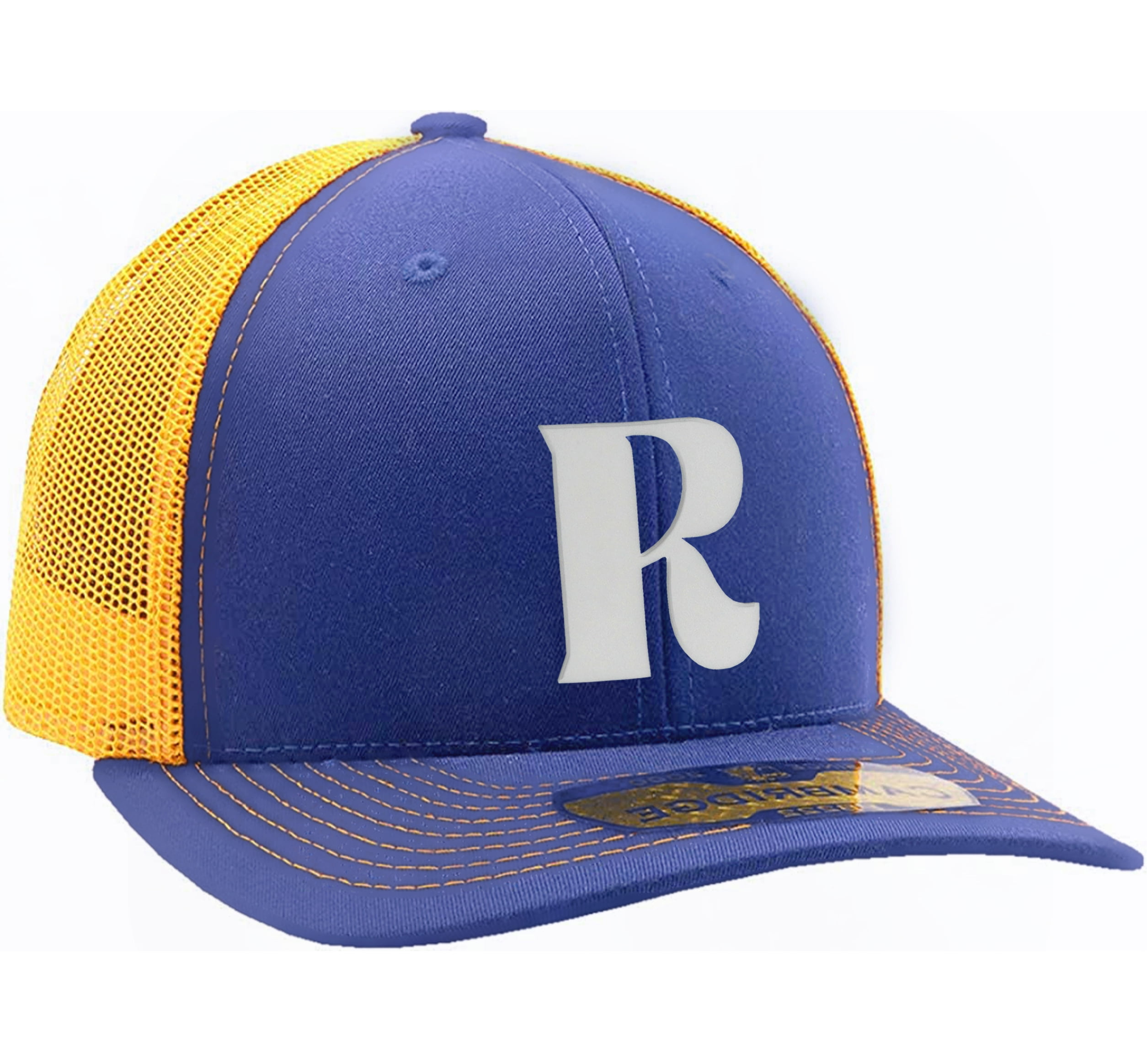 Daxton Baseball Trucker Hat 3D Capital Alphabet Letters Structured Mid ...