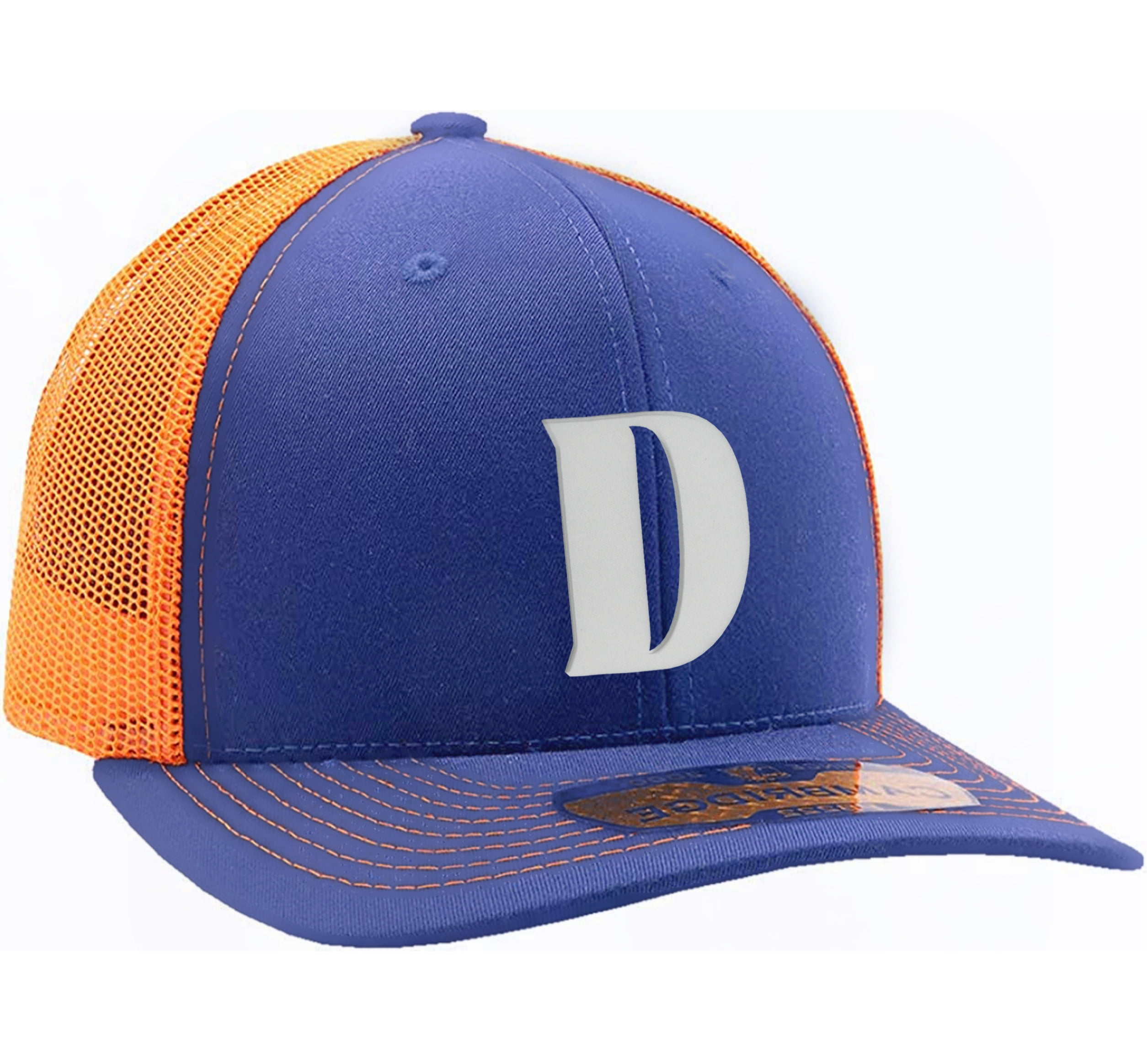 Daxton Baseball Trucker Hat 3D Capital Alphabet Letters Structured Mid ...
