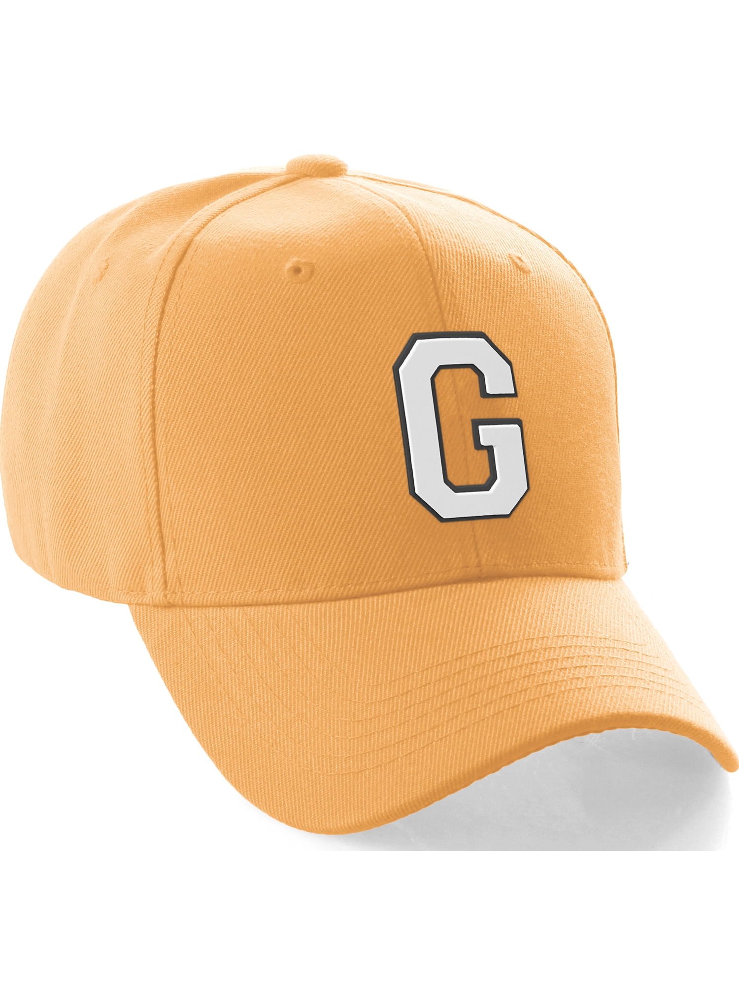 Daxton Classic Baseball Hat Custom A to Z Initial Team Black White ...