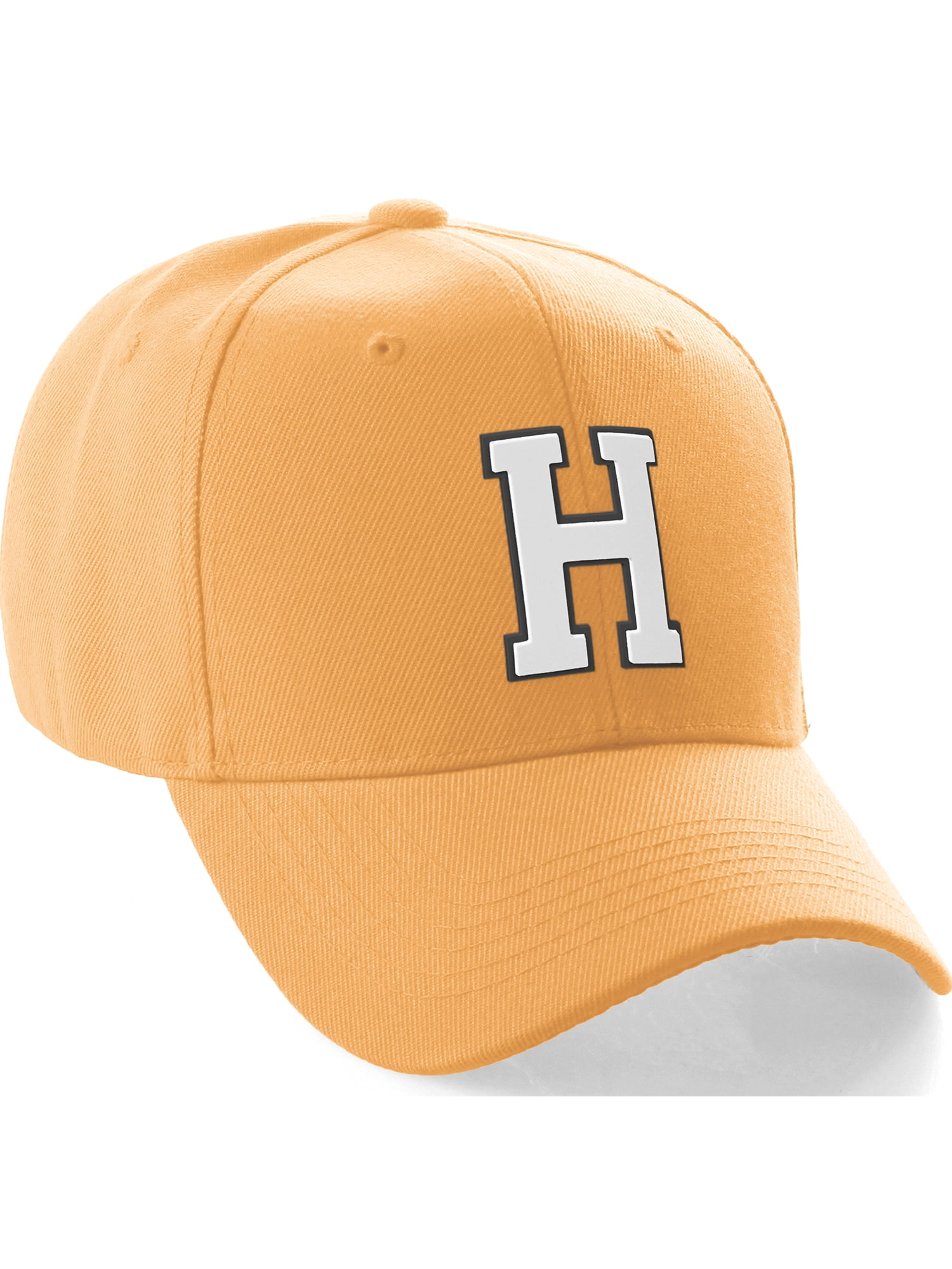 Daxton Classic Baseball Hat Custom A to Z Initial Team Black White ...