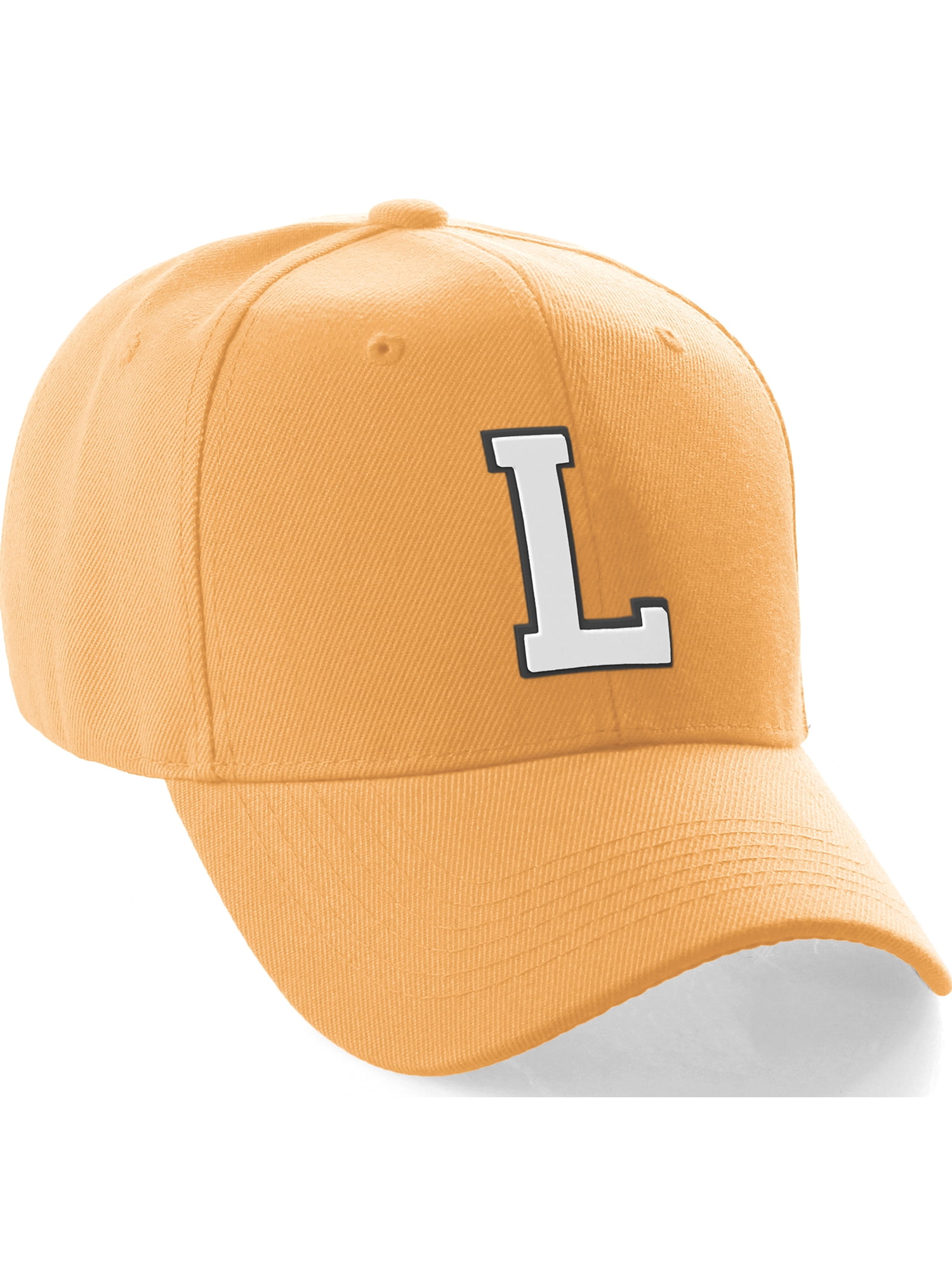 Daxton Classic Baseball Hat Custom A to Z Initial Team Black White ...