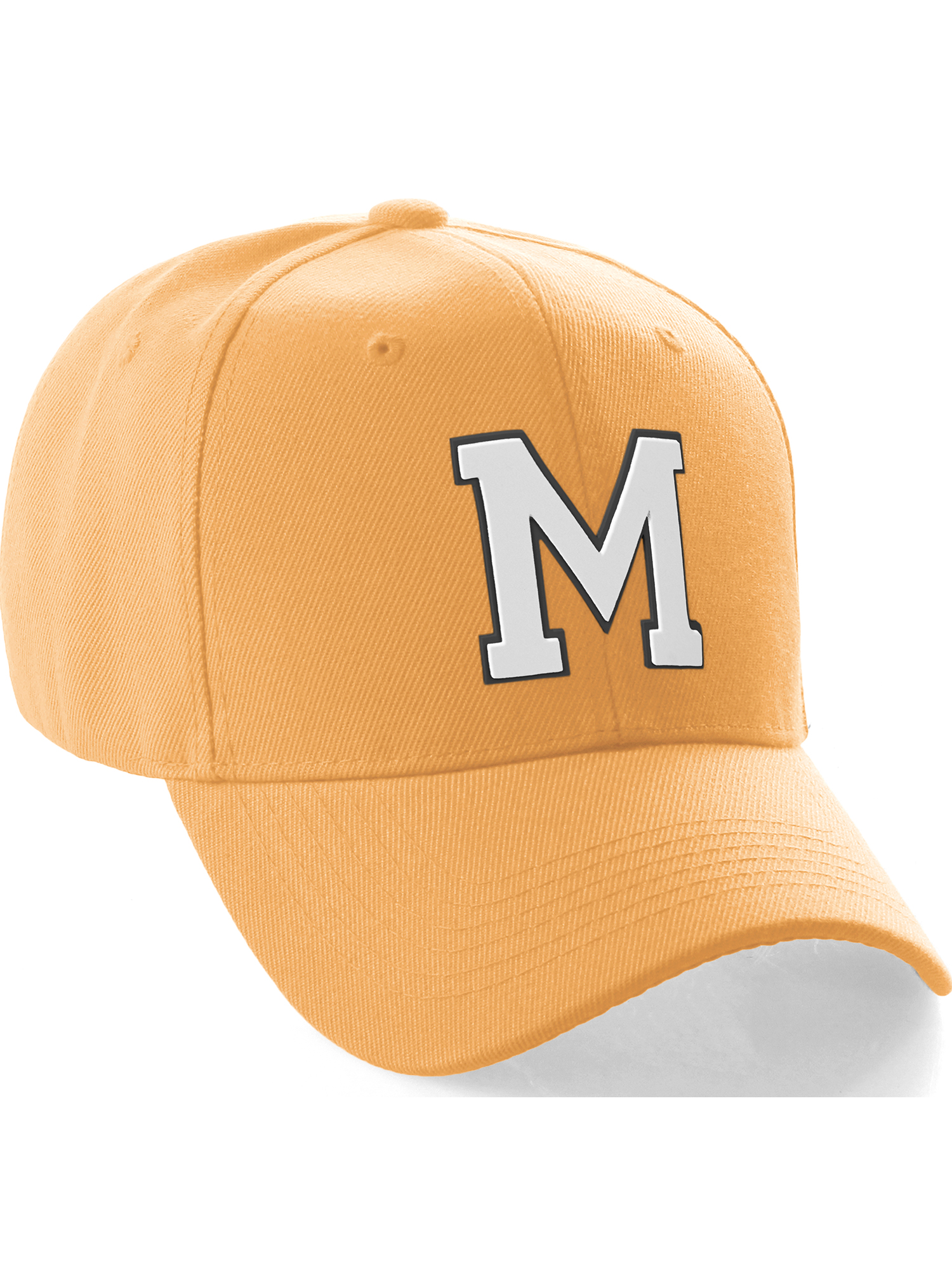 Daxton Classic Baseball Hat Custom A to Z Initial Team Black White ...