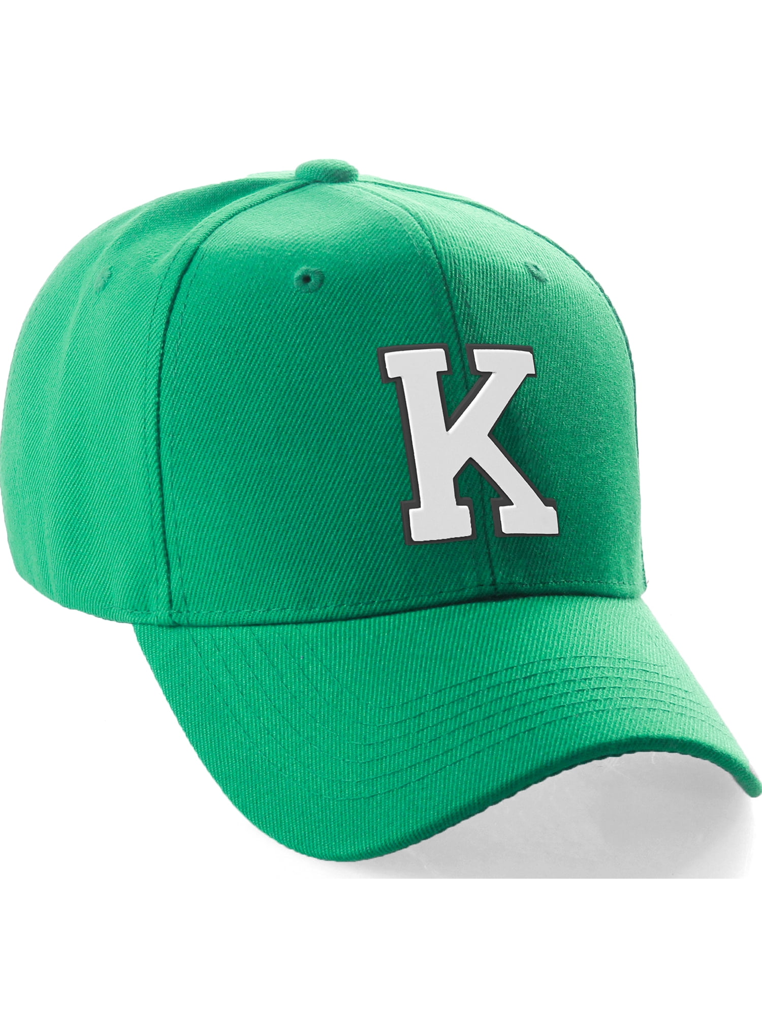 Daxton Classic Baseball Hat Custom A to Z Initial Team Black White ...