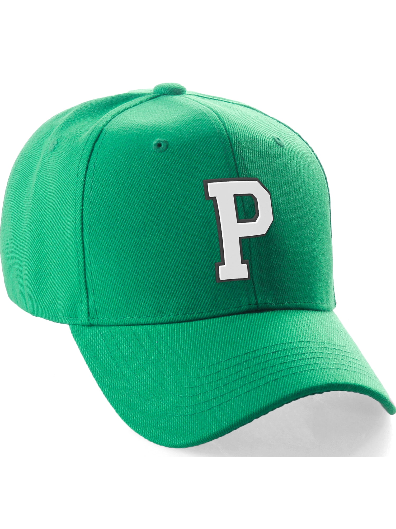 Daxton Classic Baseball Hat Custom A to Z Initial Team Black White ...