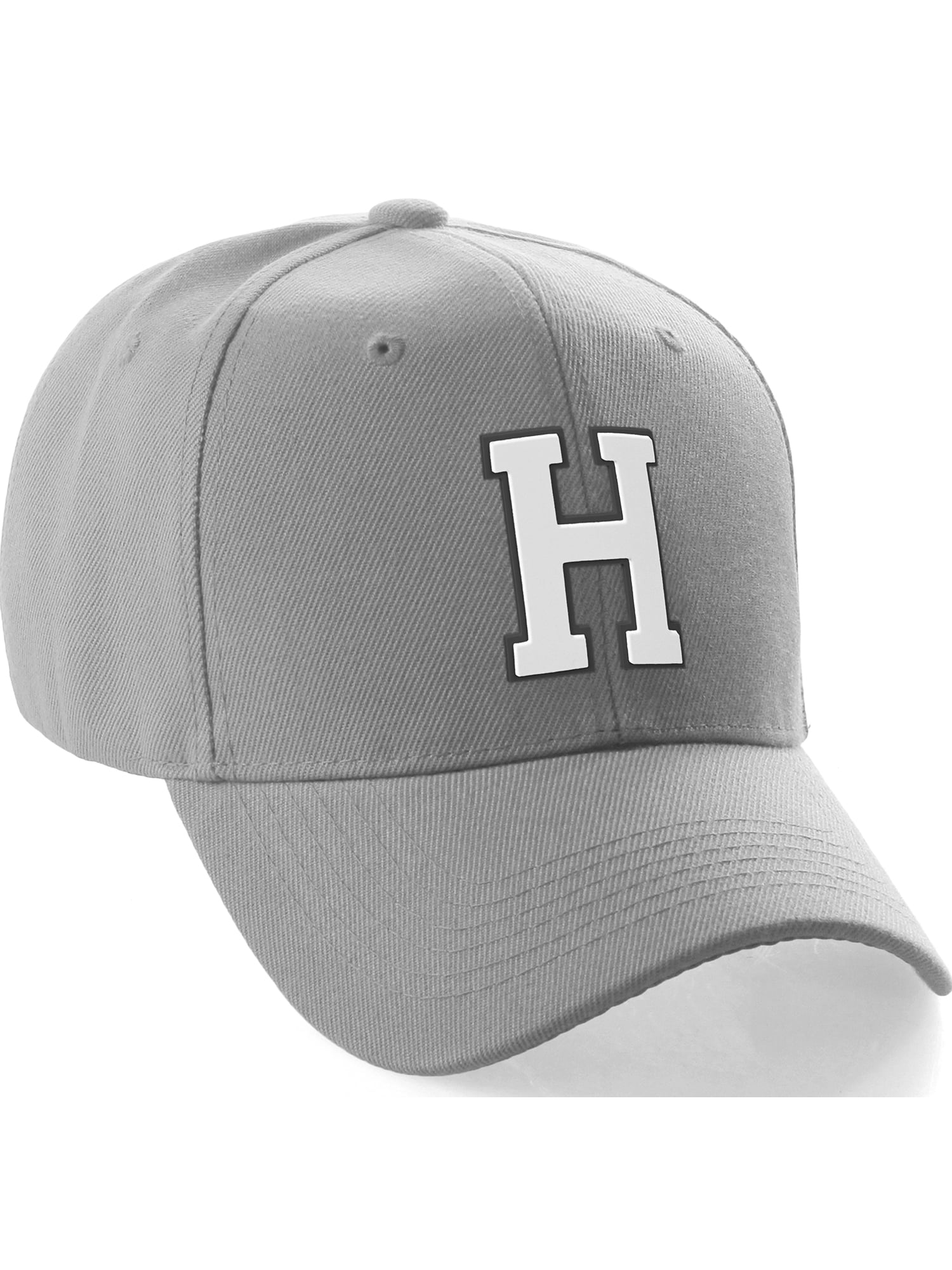 Daxton Classic Baseball Hat Custom A to Z Initial Team Black White ...