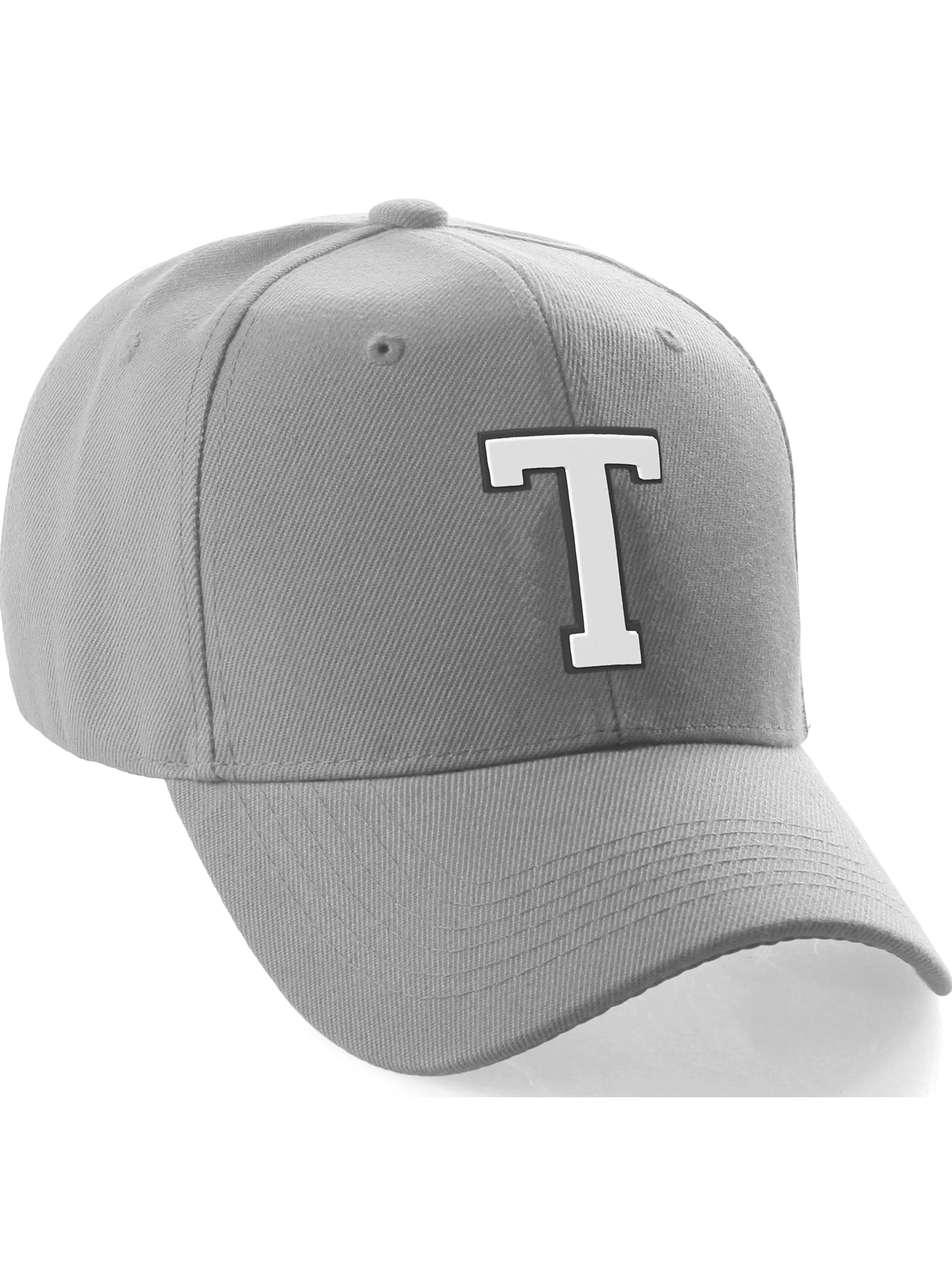 Daxton Classic Baseball Hat Custom A to Z Initial Team Black White ...
